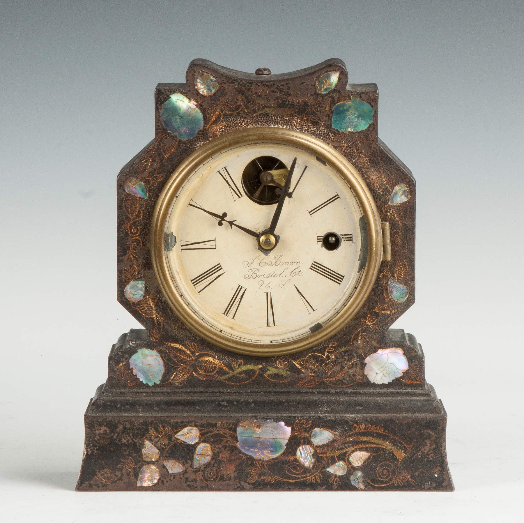 J.C. Brown Miniature Iron Front Shelf Clock | Cottone Auctions