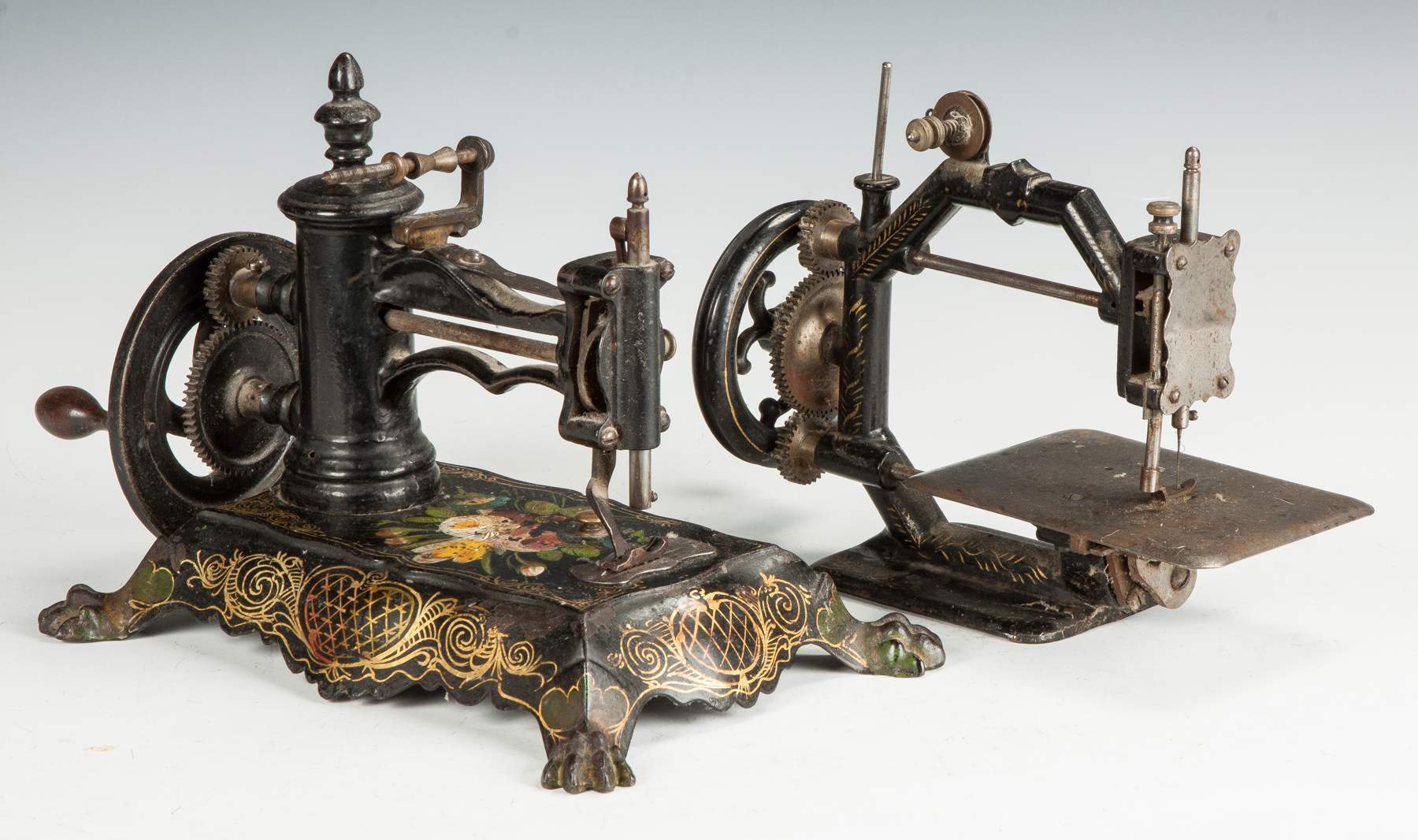 Two Hand Operated Cast Iron Sewing Machines | Cottone Auctions