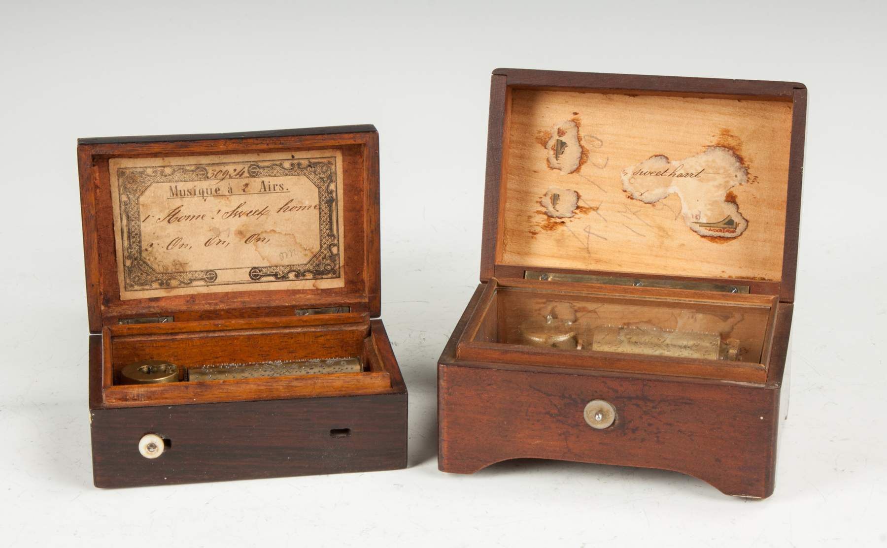 Two Miniature Music Boxes | Cottone Auctions