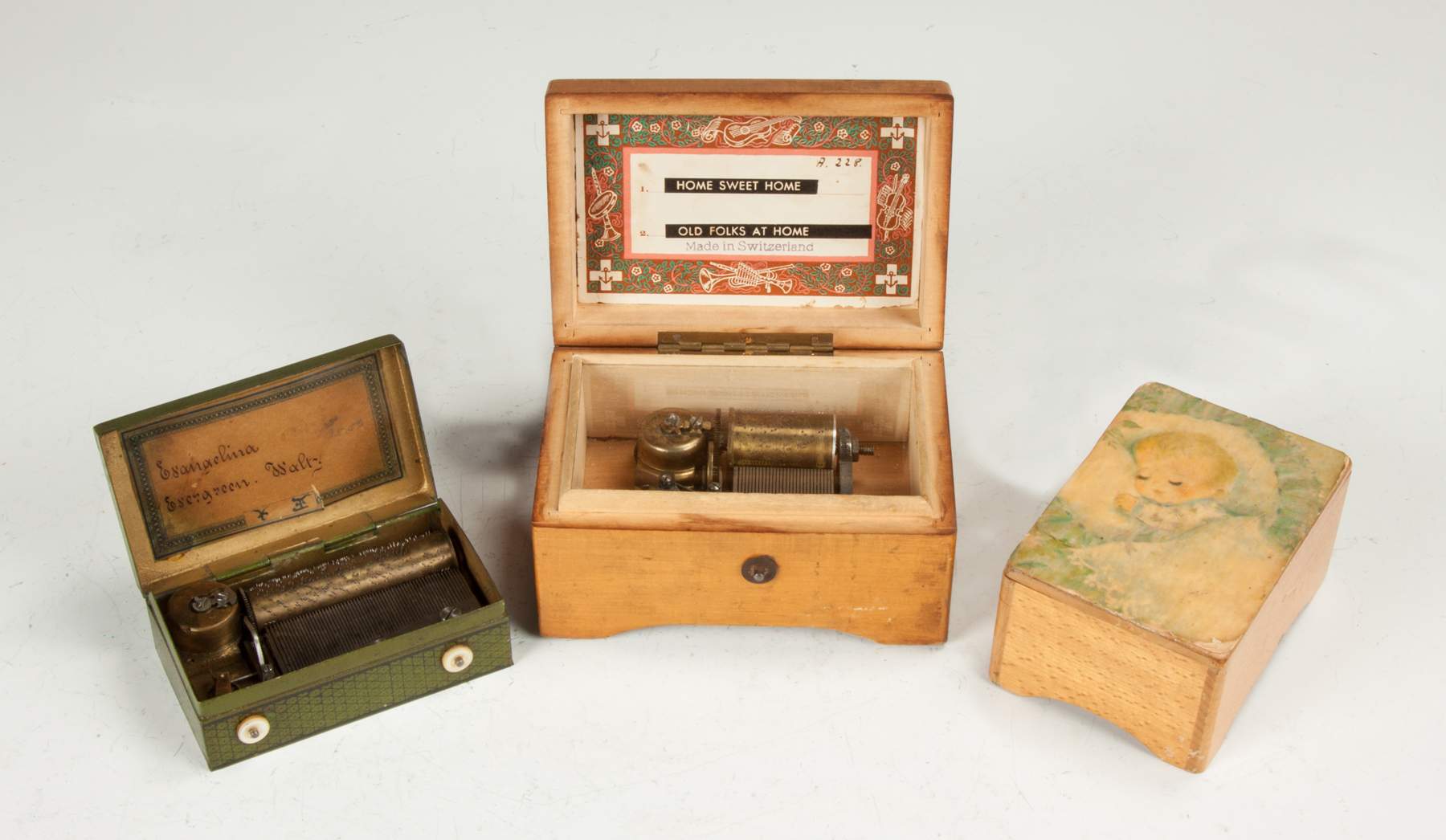 Three Miniature Music Boxes | Cottone Auctions