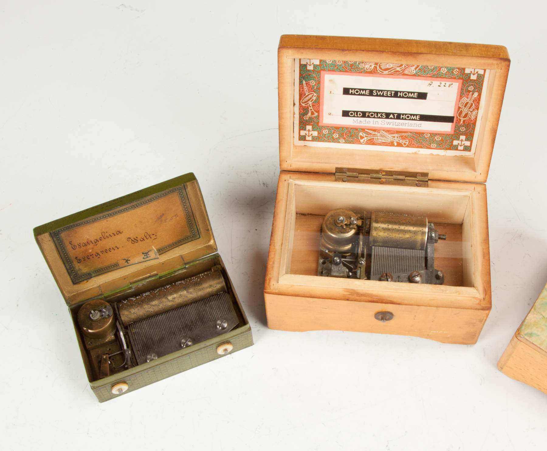 Three Miniature Music Boxes | Cottone Auctions