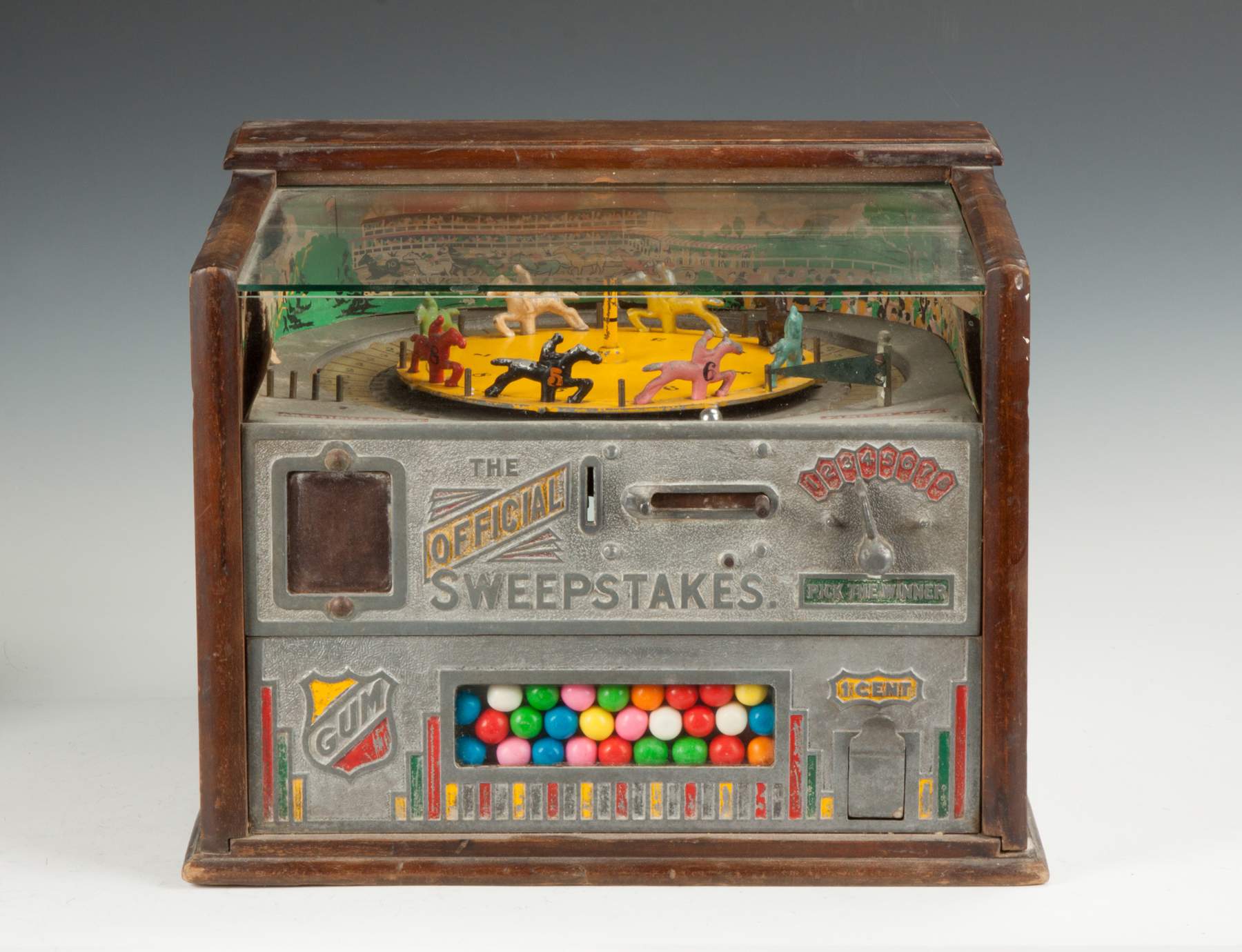 Vintage Horse Race Gumball Machine | Cottone Auctions