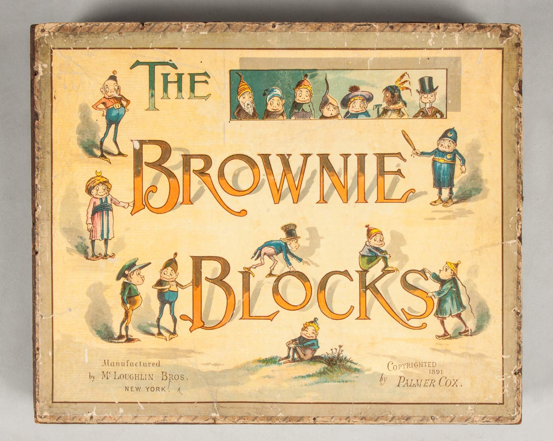 Palmer Cox Lithograph Brownie Block Set, McLoughlin Bros. | Cottone ...