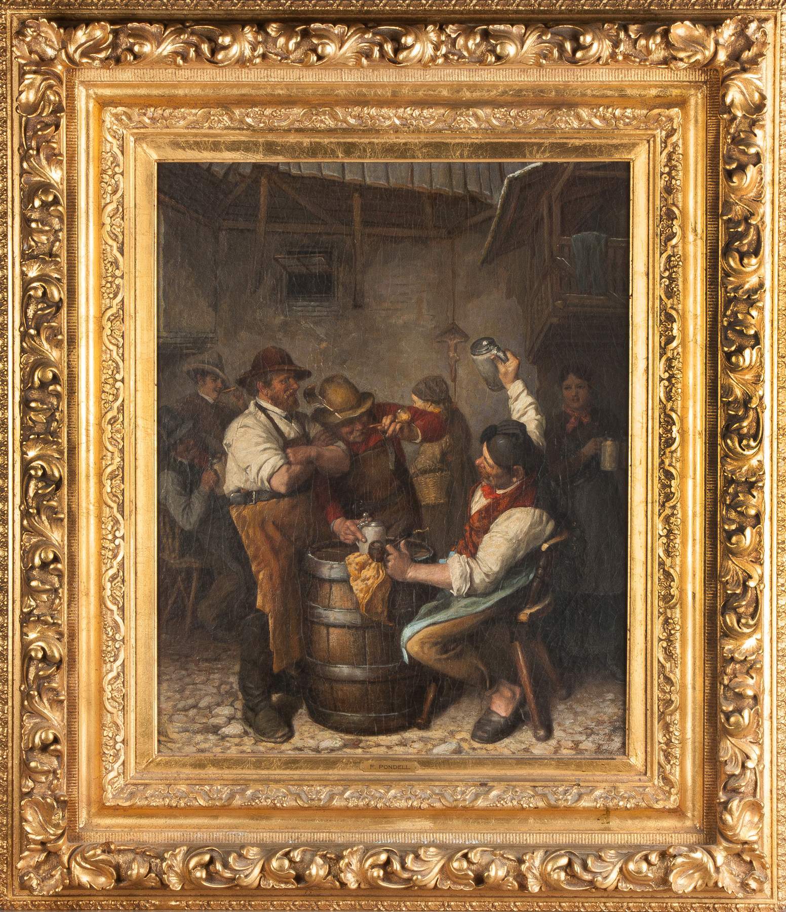 Friedrich Pondel (German, 1830 -) Tavern Scene | Cottone Auctions