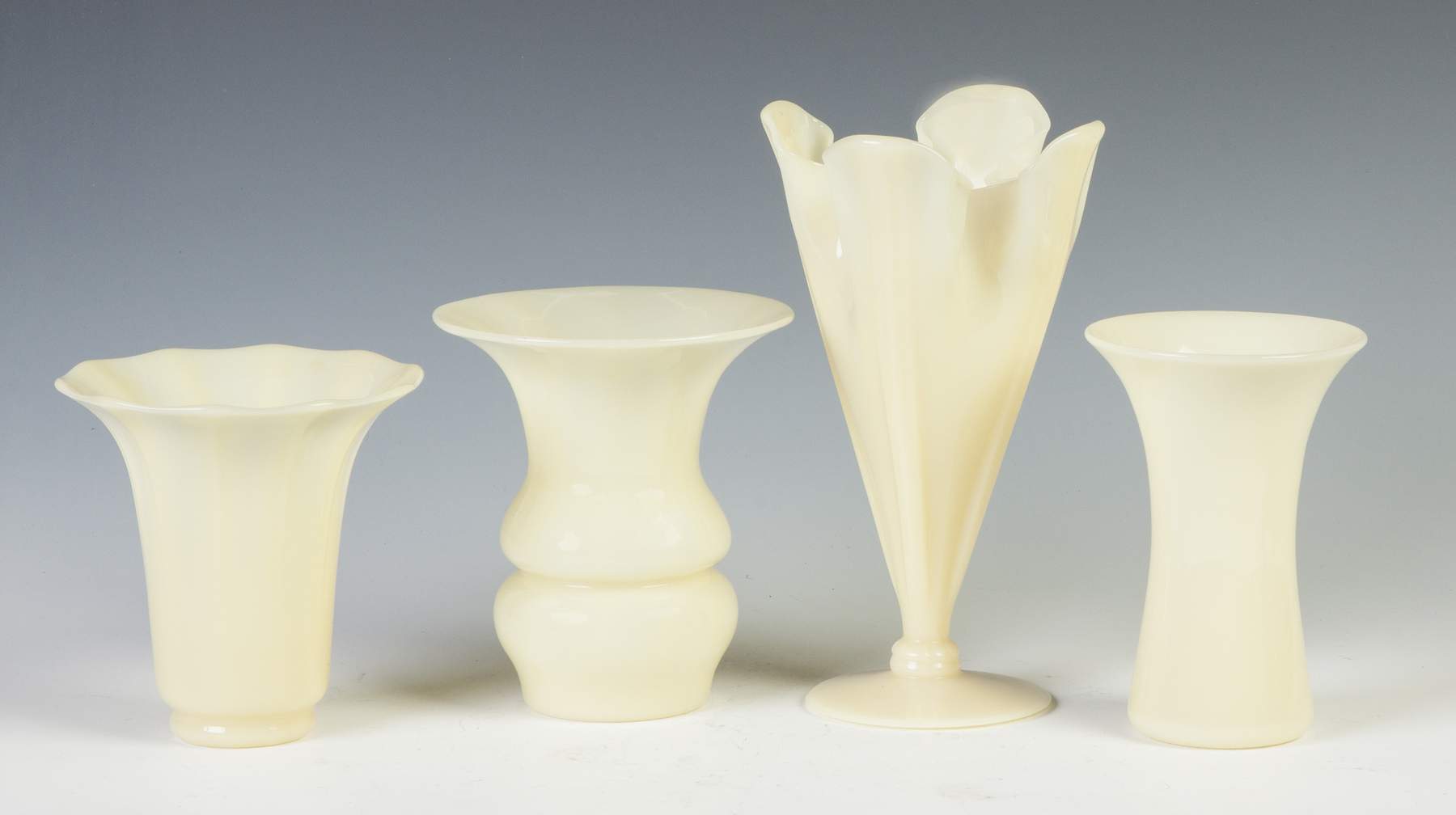 Four Steuben Ivory Vases | Cottone Auctions