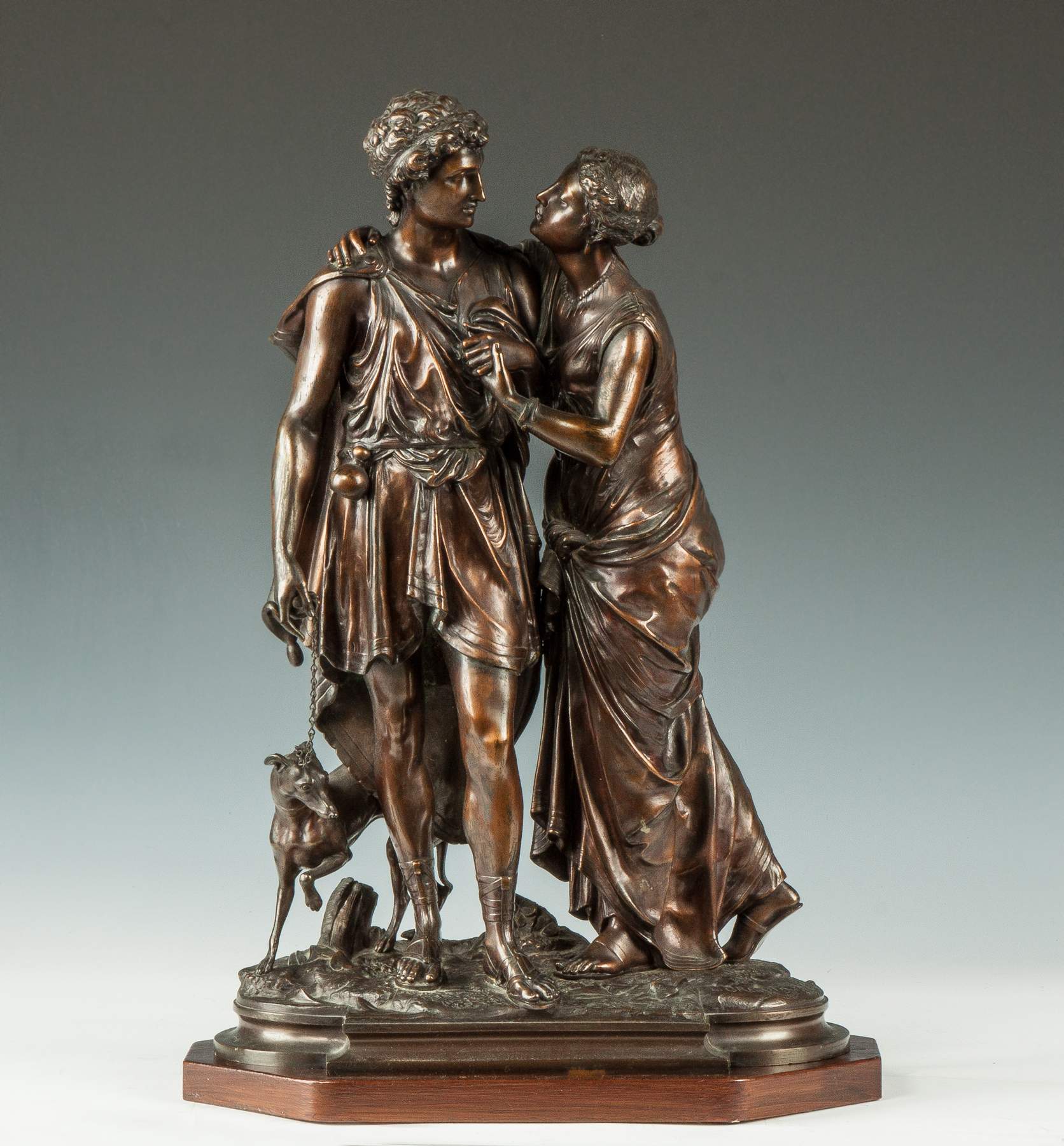 Jean Louis Grégoire (French, 1840-1890) Bronze Sculpture of Courting ...