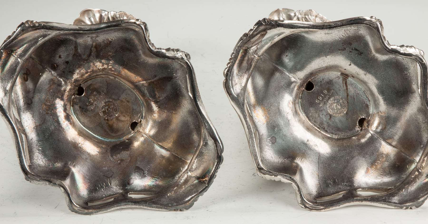 Pairpoint Silver Plate Art Nouveau Style Candlesticks | Cottone Auctions