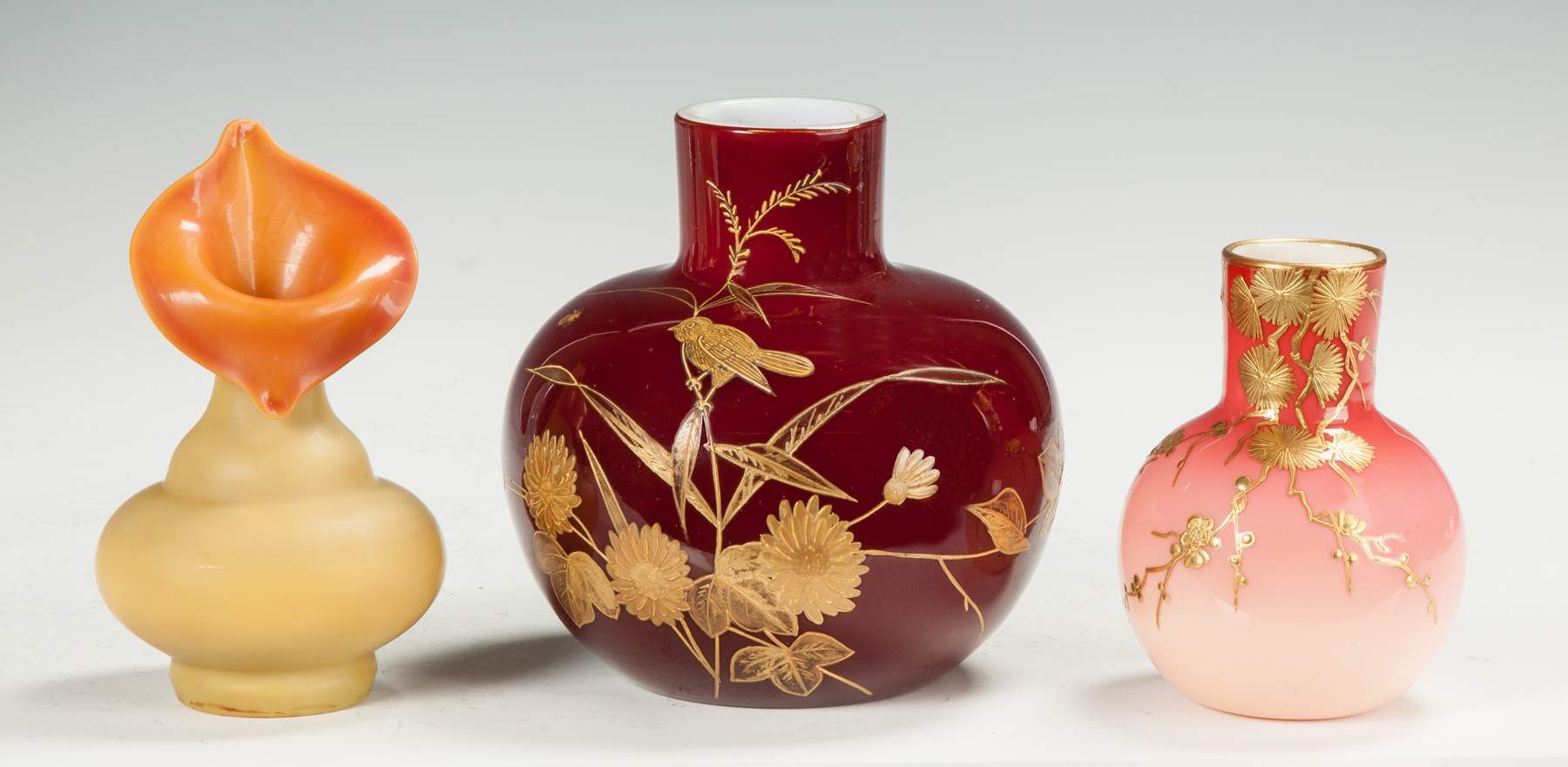 Three Pieces of Victorian Art Glass | Cottone Auctions