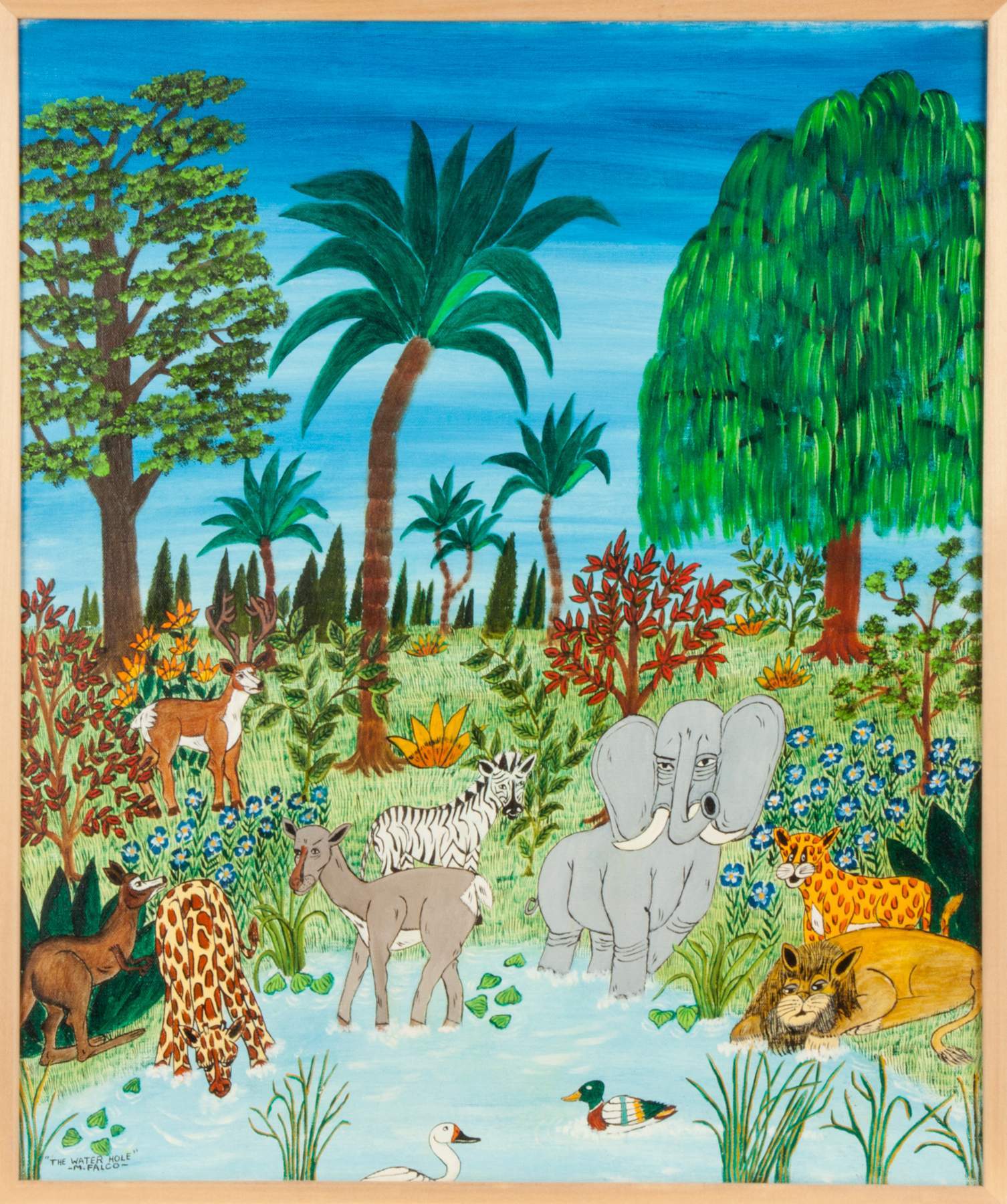 Mike Falco (American, 1931-2006) "The Water Hole" | Cottone Auctions