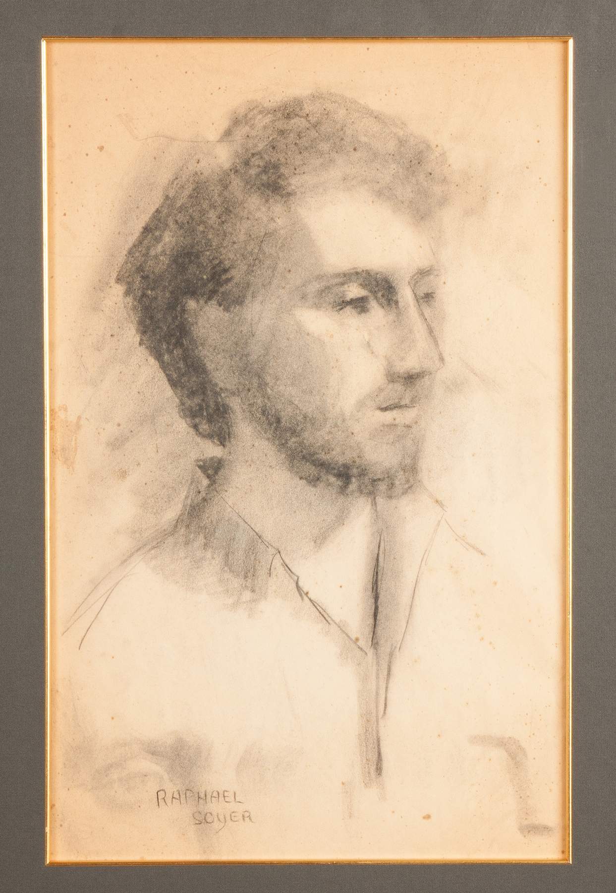 Raphael Soyer (Russian/American, 1899-1987) Portrait | Cottone Auctions