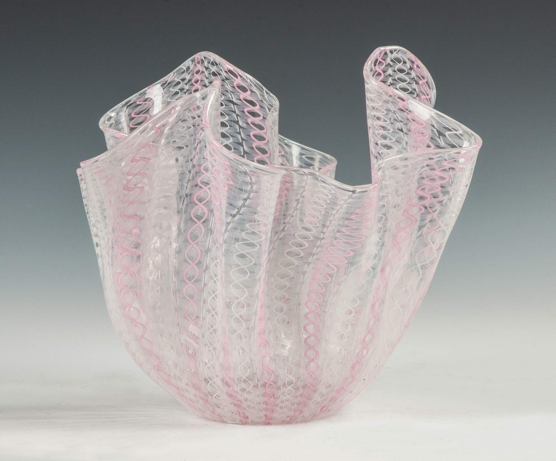 Venetian Ribbon Glass Bowl | Cottone Auctions