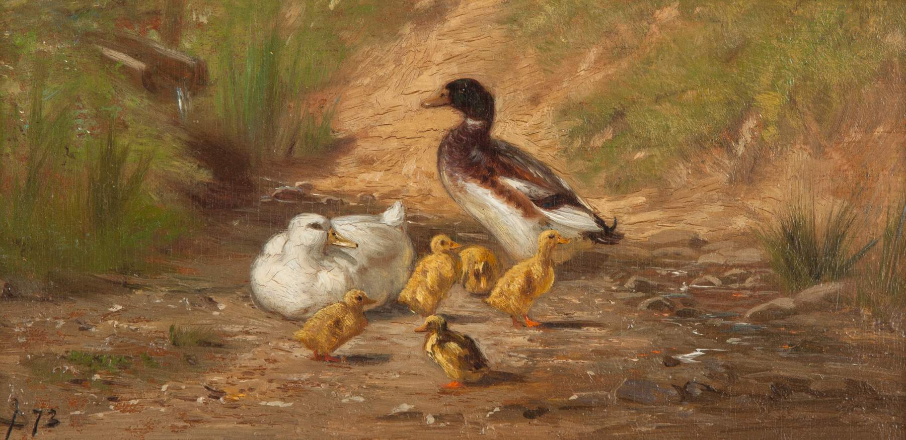 John Henry Dolph (American, 1835-1903) A Family of Ducks | Cottone Auctions