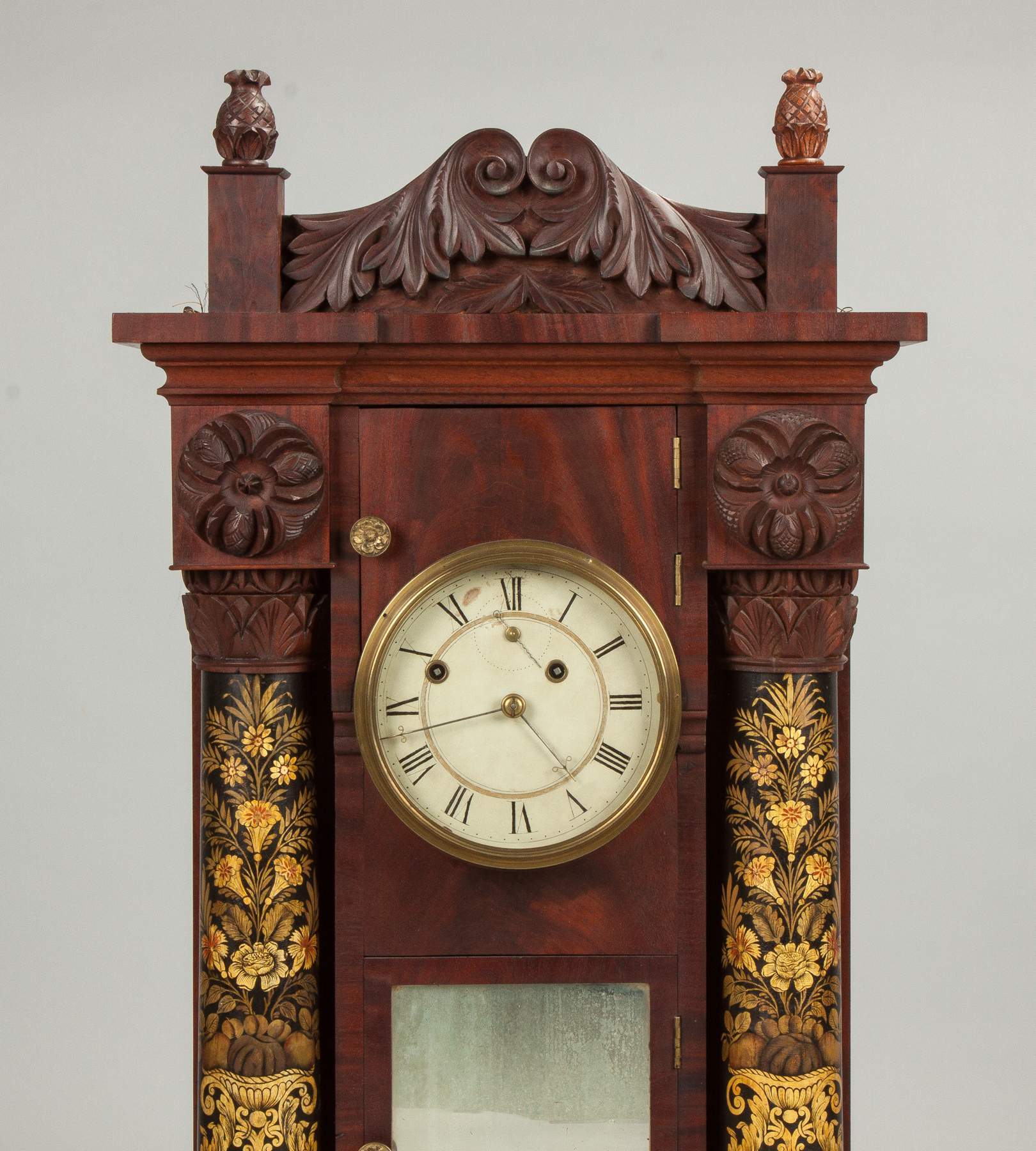 Fine & Rare Asa Munger Stovepipe Shelf Clock, Auburn, NY | Cottone Auctions