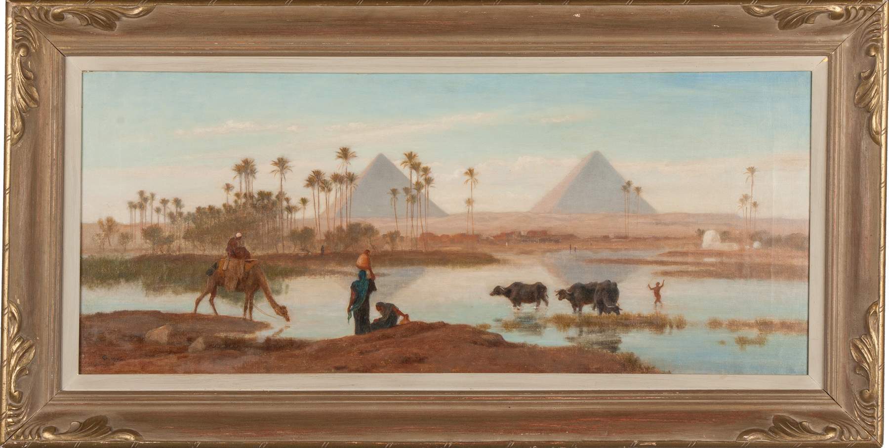 Frederick Goodall, RA (British, 1822-1904) Along the Banks of the Nile ...