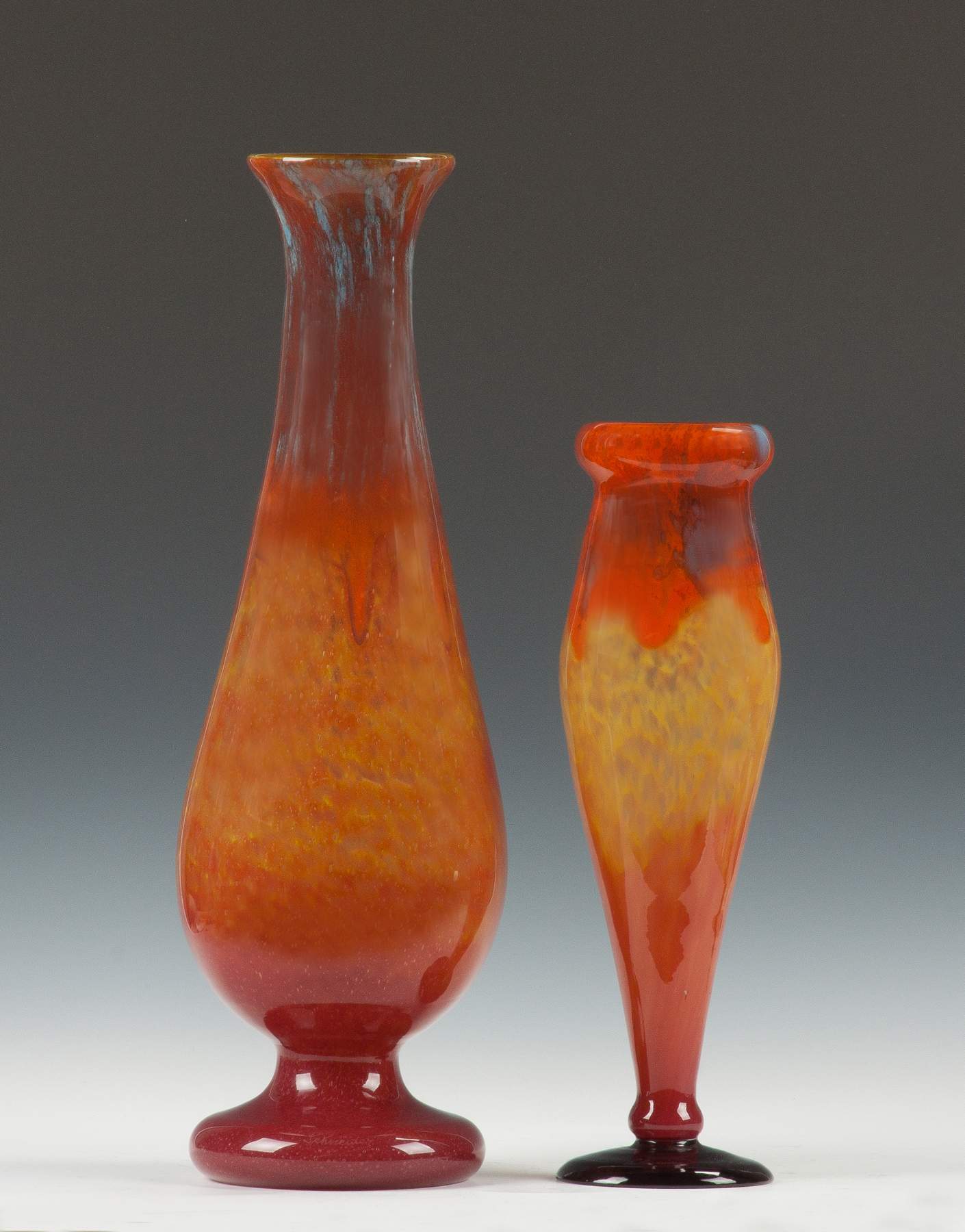 Schneider Art Glass Vases | Cottone Auctions