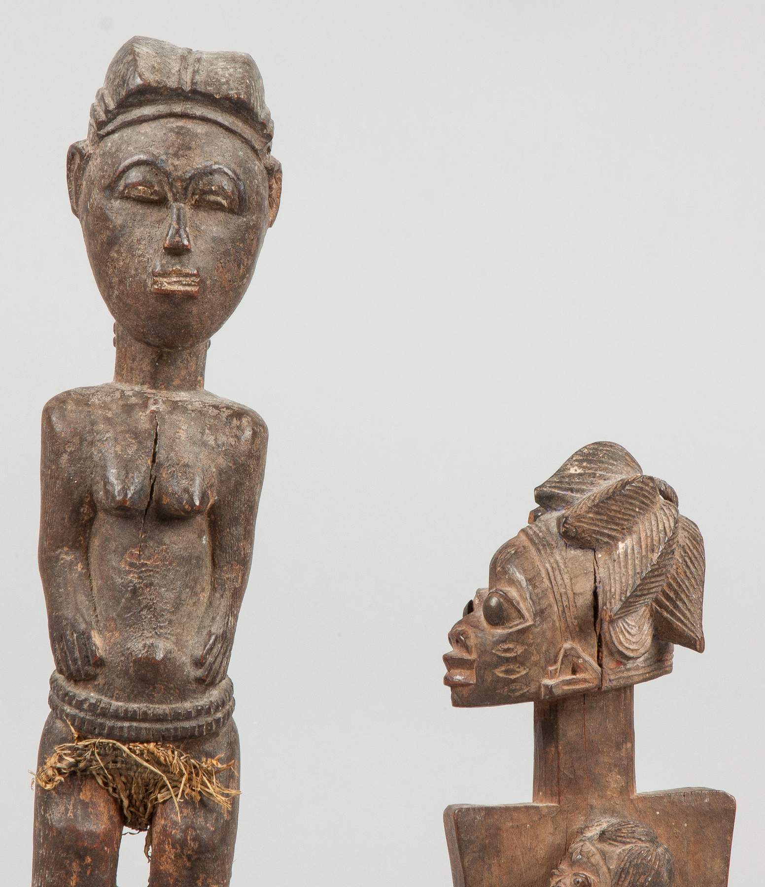 Two Carved African Figures | Cottone Auctions