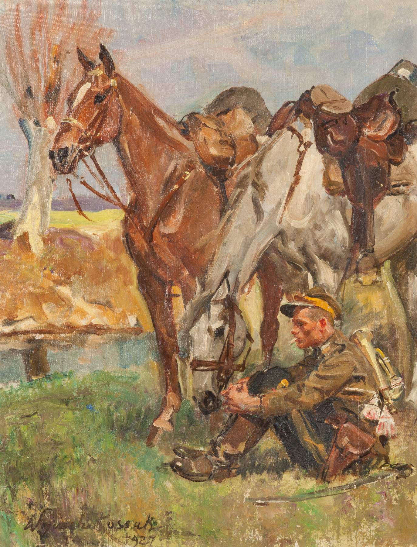 Wojciech Kossak (Polish, 1856-1942) Soldier | Cottone Auctions