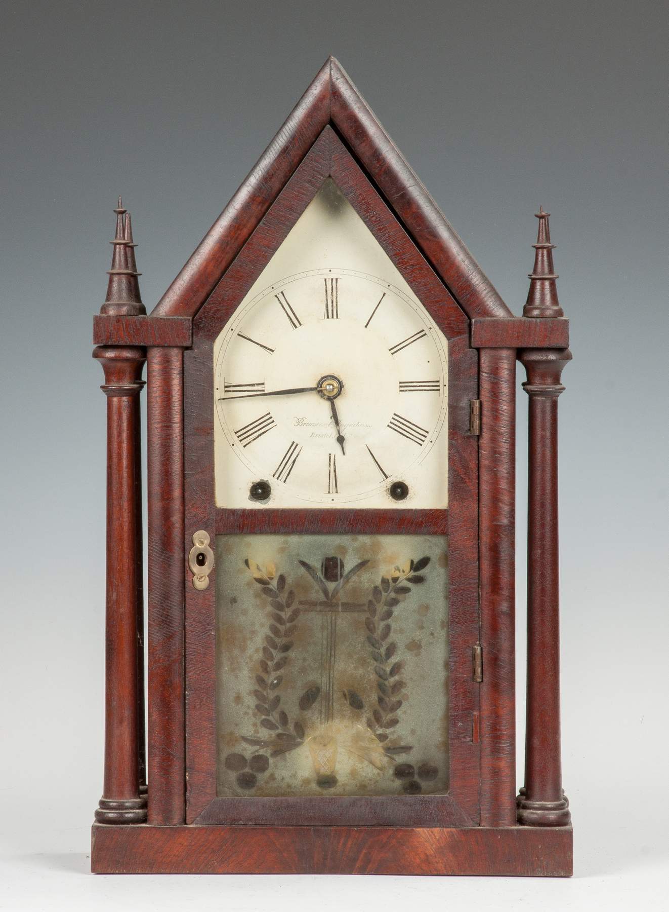 Brewster & Ingraham Four-Column Steeple Clock | Cottone Auctions