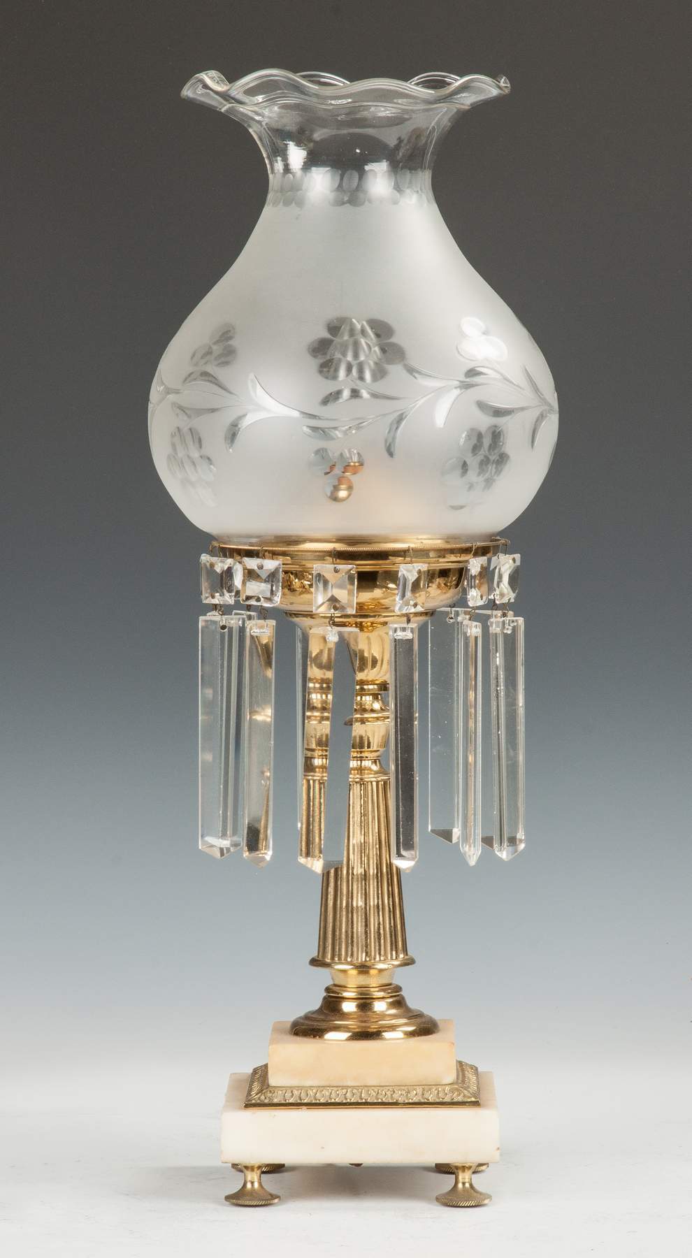 Marble & Brass Astral Lamp | Cottone Auctions