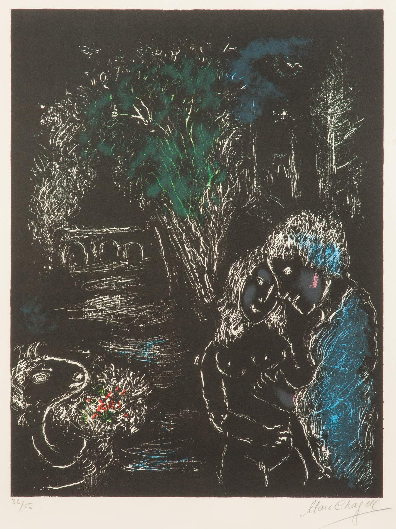 Marc Chagall (Russian, 1887-1985) "Green Tree with Lovers" | Cottone ...