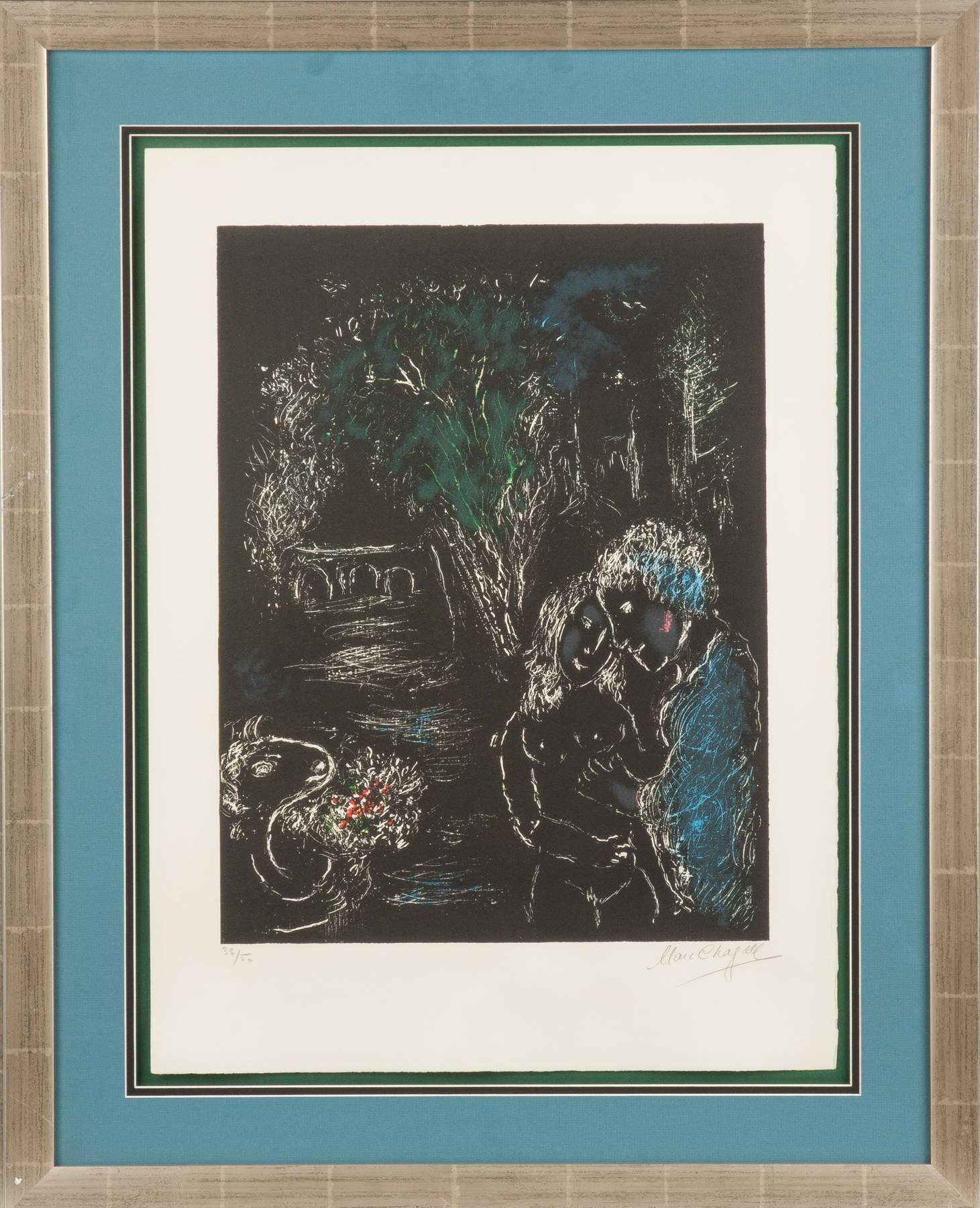 Marc Chagall (Russian, 1887-1985) "Green Tree with Lovers" | Cottone ...