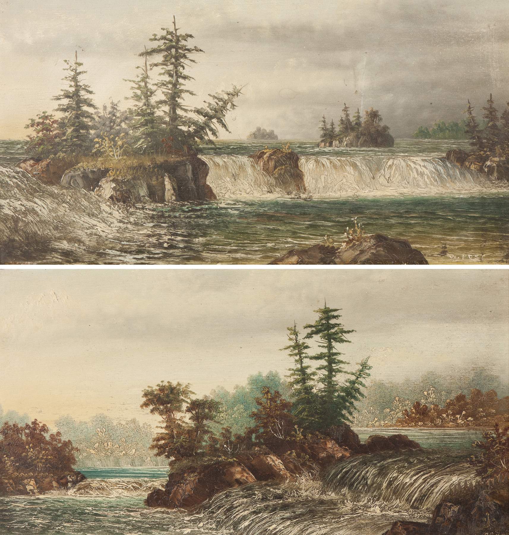 William Post (American, 1856-1935) Two Landscapes | Cottone Auctions