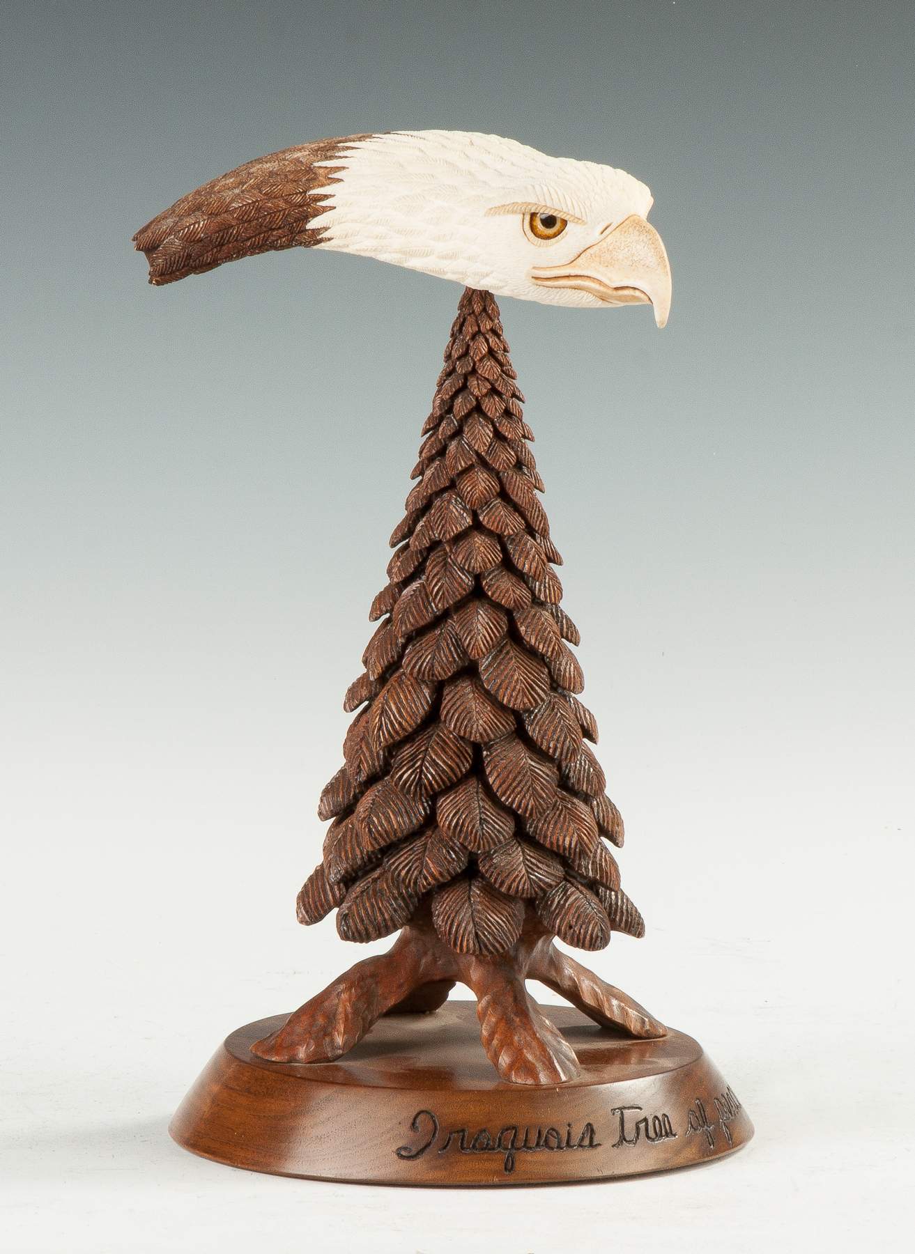 Stan Hill (American, 1921-2003) "Iroquois Tree of Peace" Carving ...