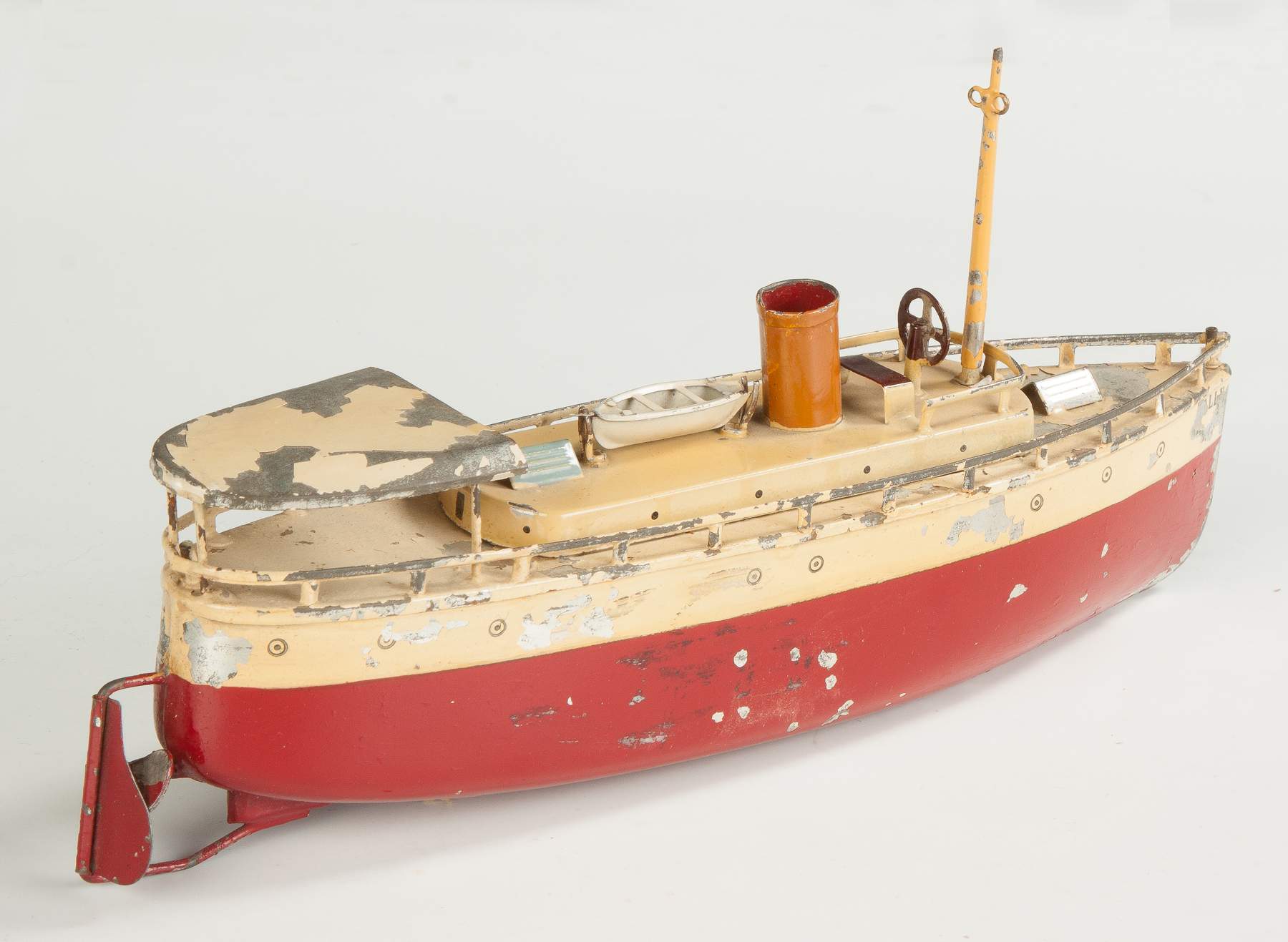 Ives Scout Patrol Tin Toy Clockwork Boat | Cottone Auctions