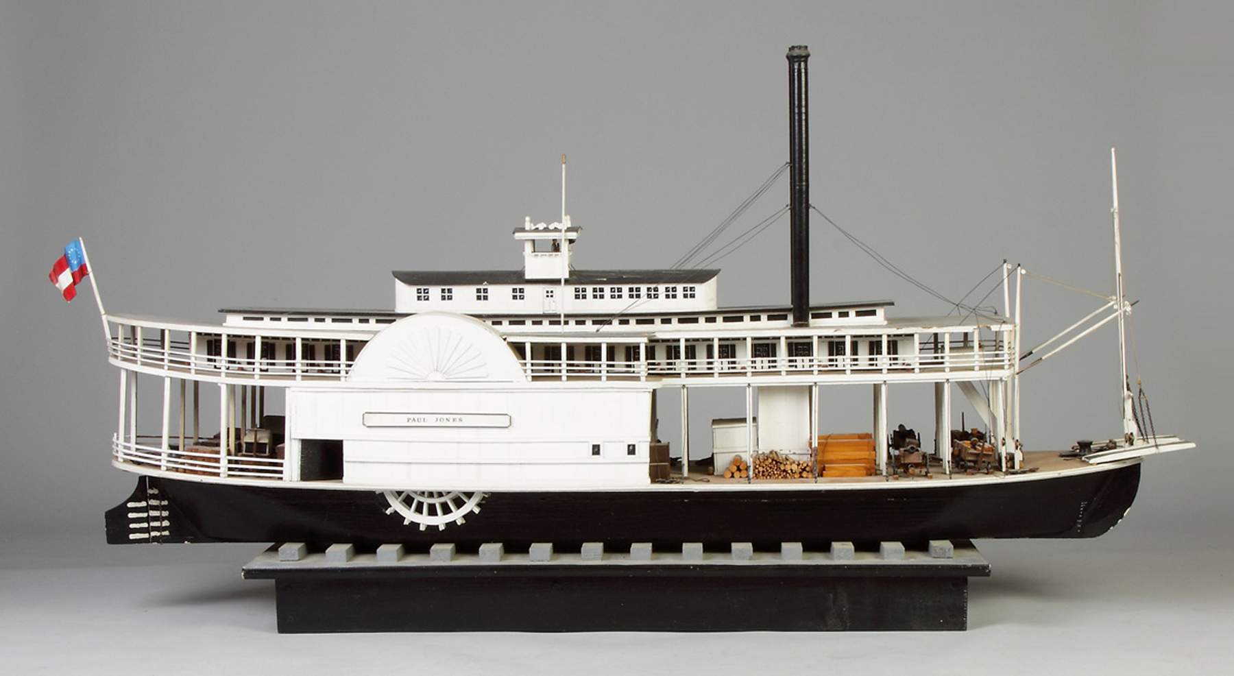 "The Paul Jones" Carved and Painted Wood Riverboat Model | Cottone Auctions