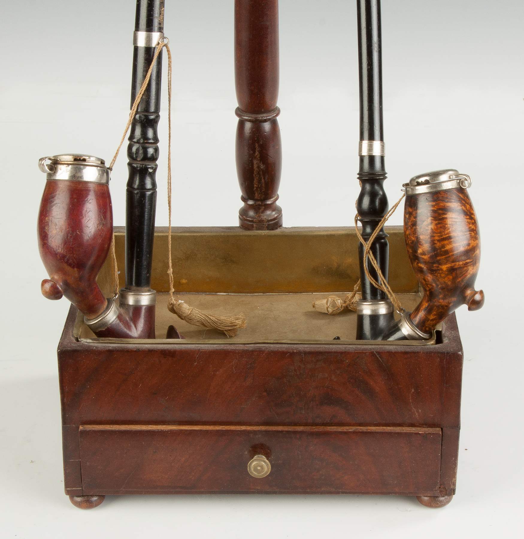 English Pipe Stand with Drawer | Cottone Auctions