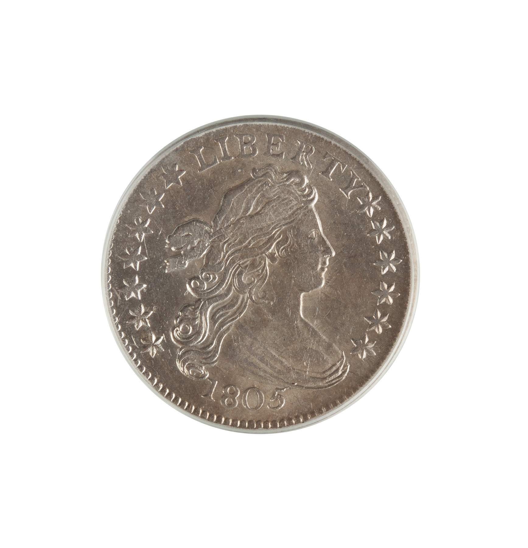 1805 Ten Cent Draped Bust Silver Coin | Cottone Auctions
