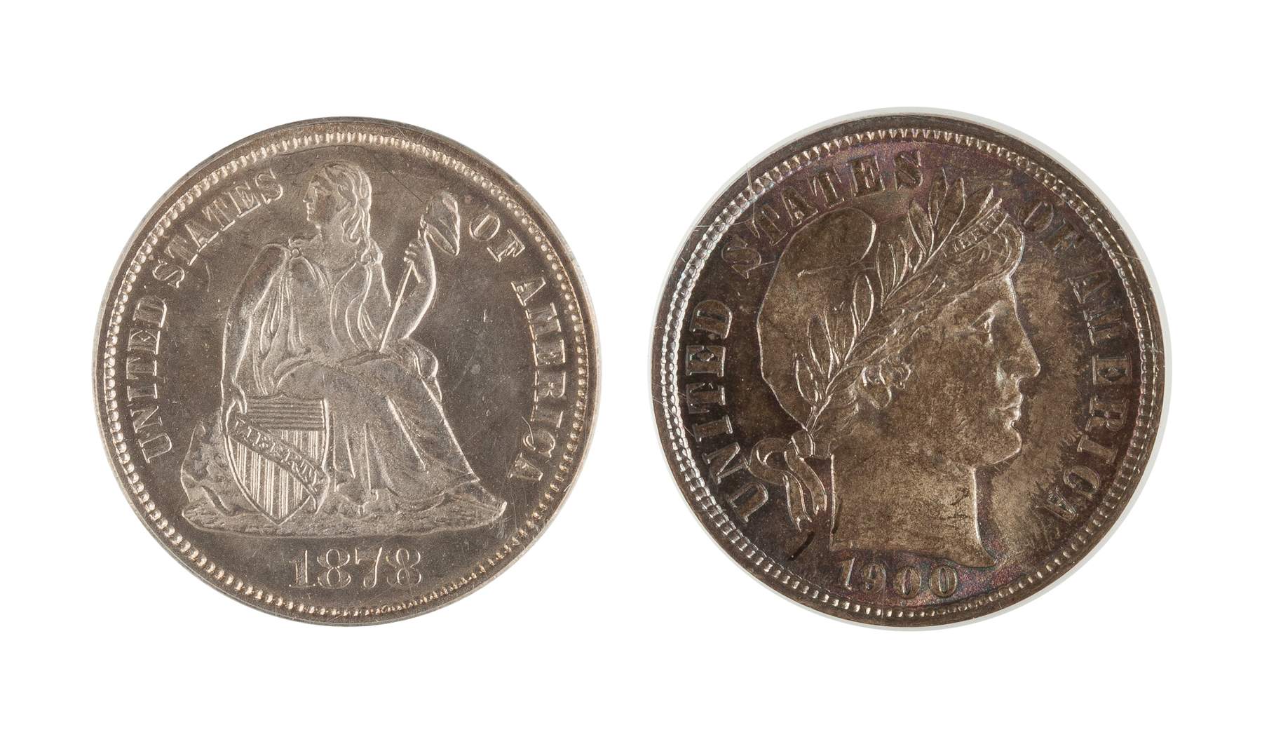 1878 & 1900 Ten Cent Coins | Cottone Auctions