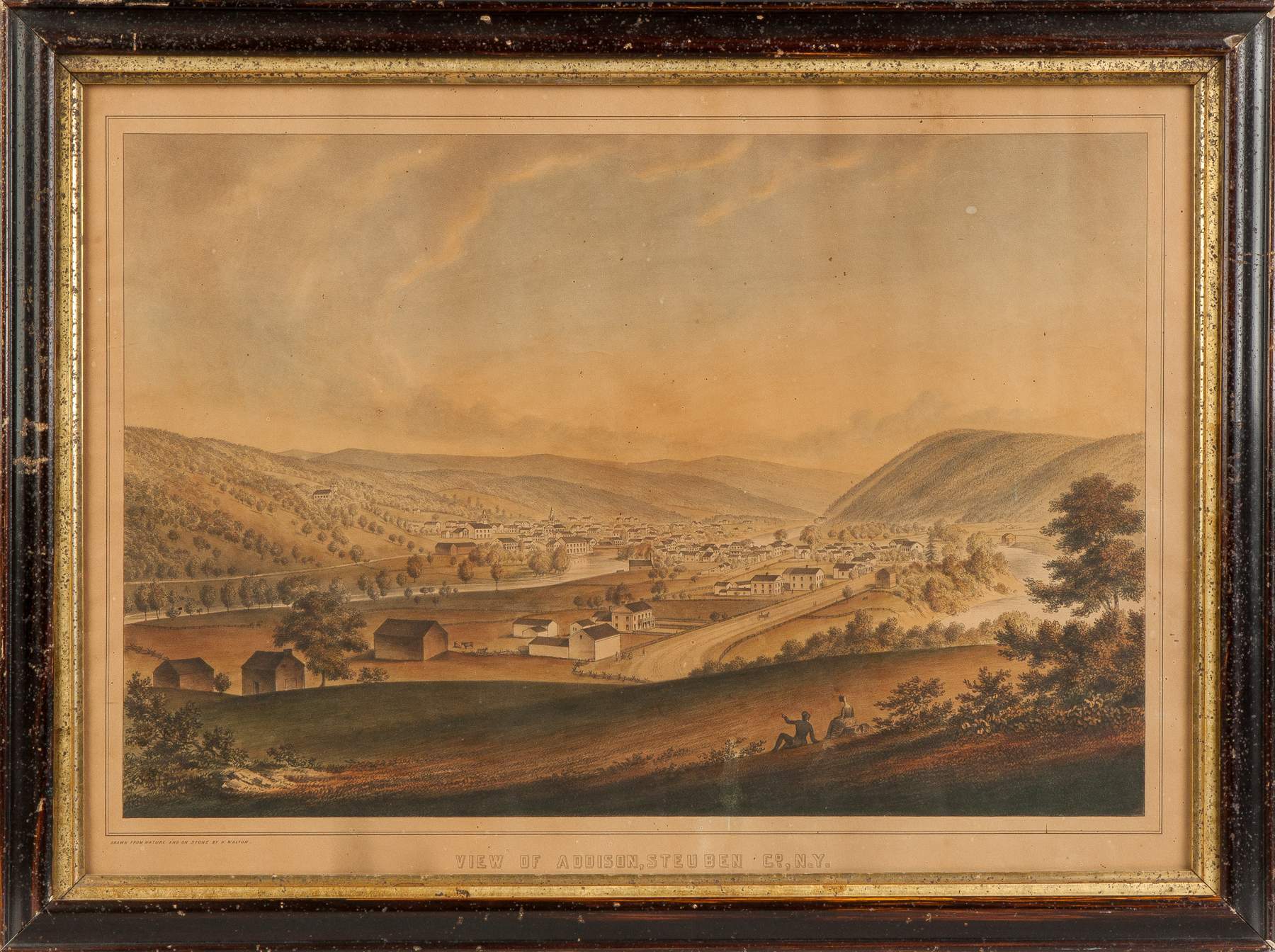 "View of Addison, Steuben Co., NY" | Cottone Auctions