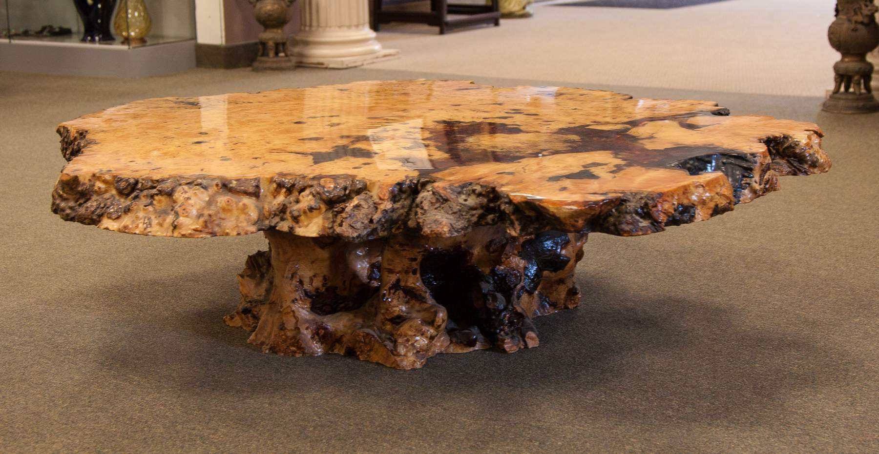 Modern California Burl Coffee Table | Cottone Auctions