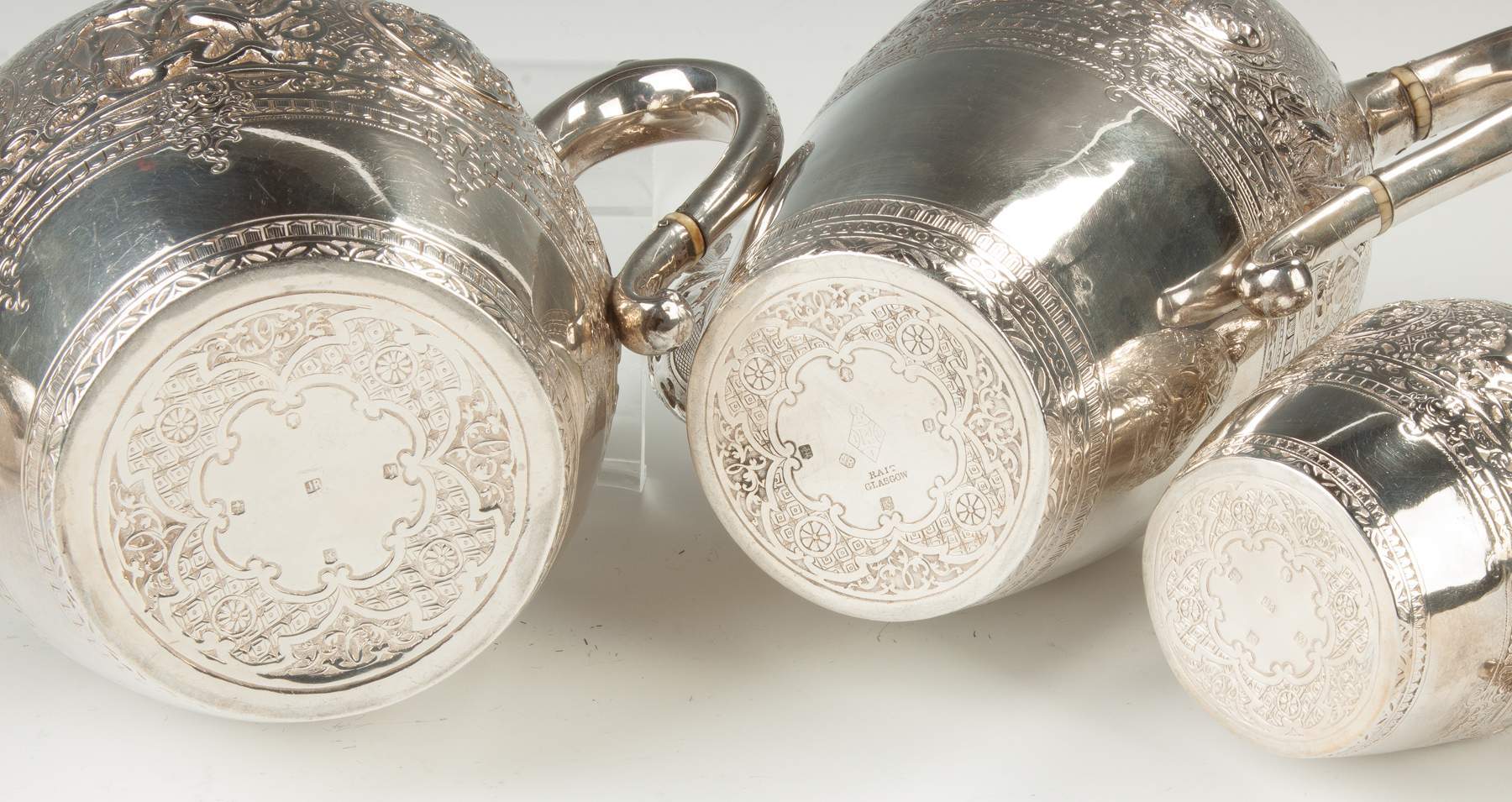 James Ross, Glasgow, English Sterling Silver 4-Piece Tea Set | Cottone ...
