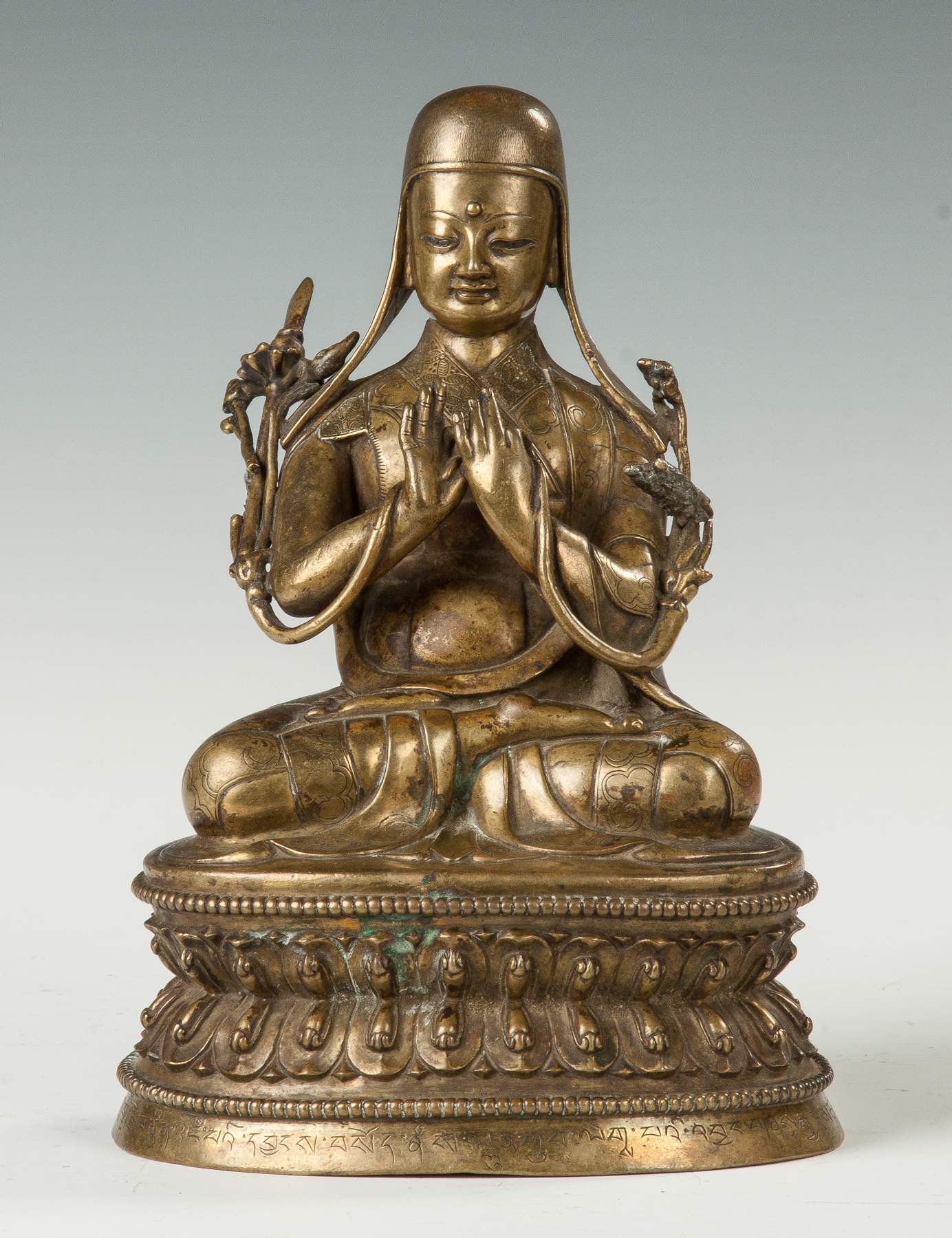 Gilt Bronze Figure of a Tibetan Sakya Lama | Cottone Auctions