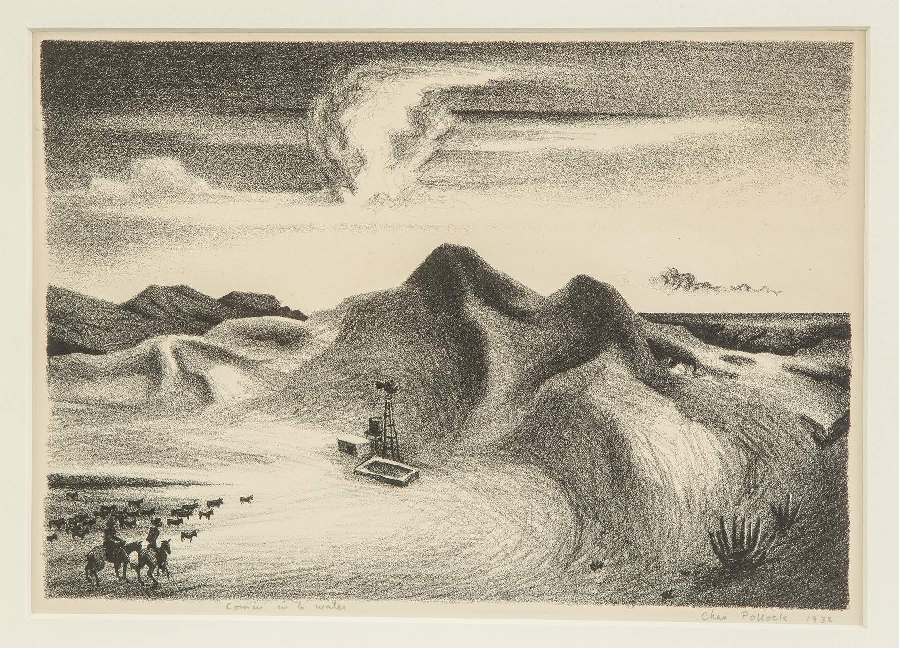 Charles Pollock (American, 1902-1988) "Comin' in to Water" | Cottone ...