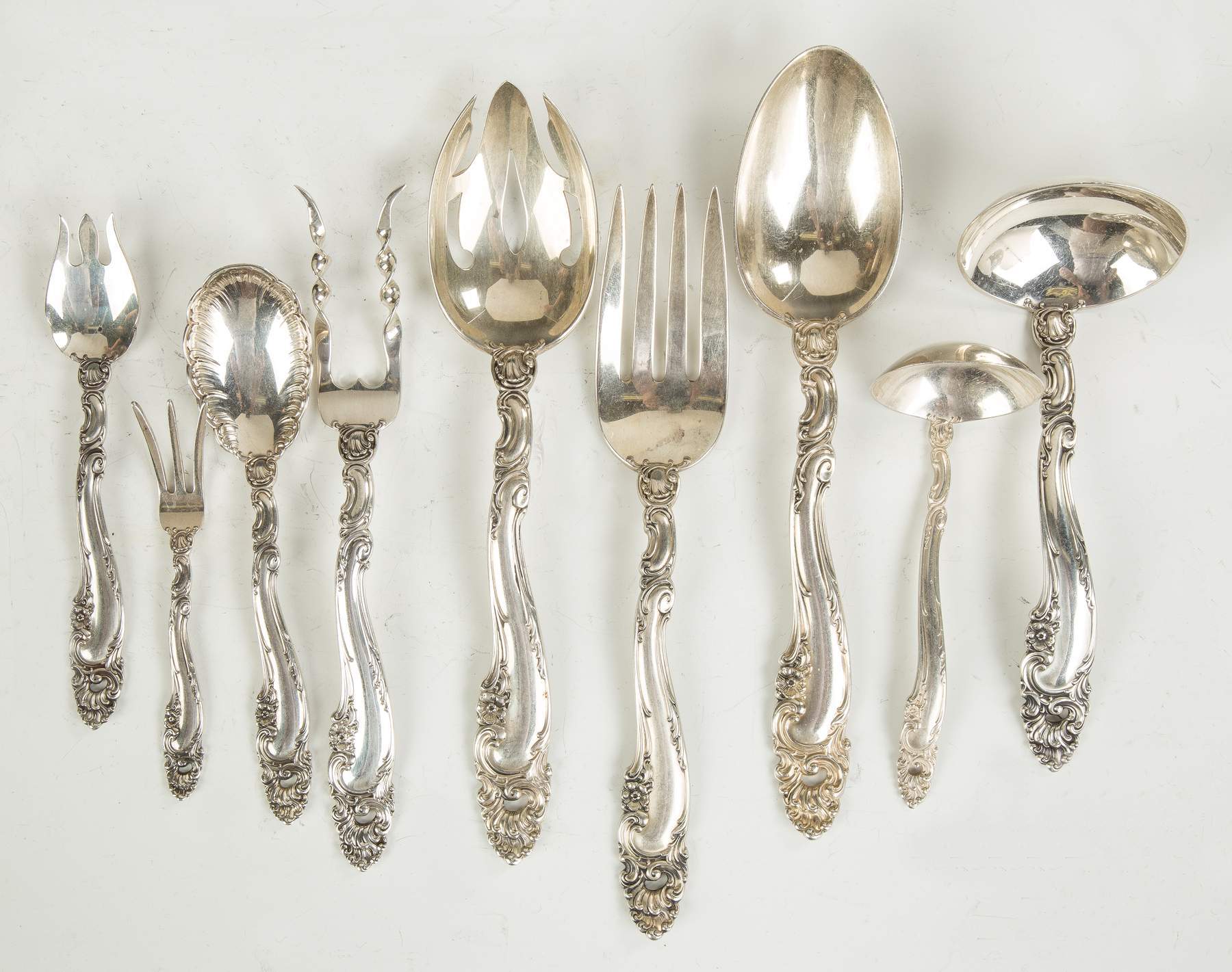 Gorham Sterling Silver Flatware - Decor Pattern | Cottone Auctions