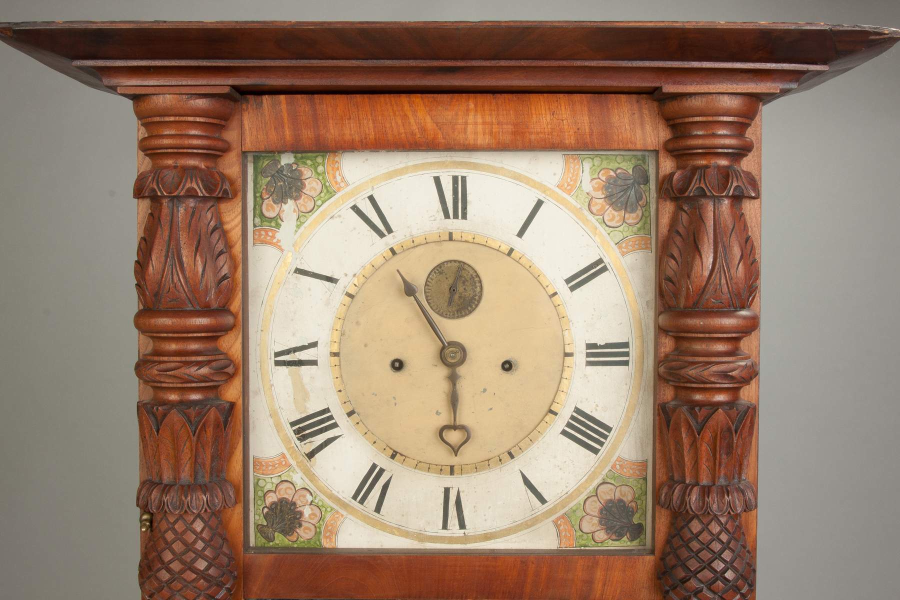 Carved Abner Jones Shelf Clock, Bloomfield, NY | Cottone Auctions