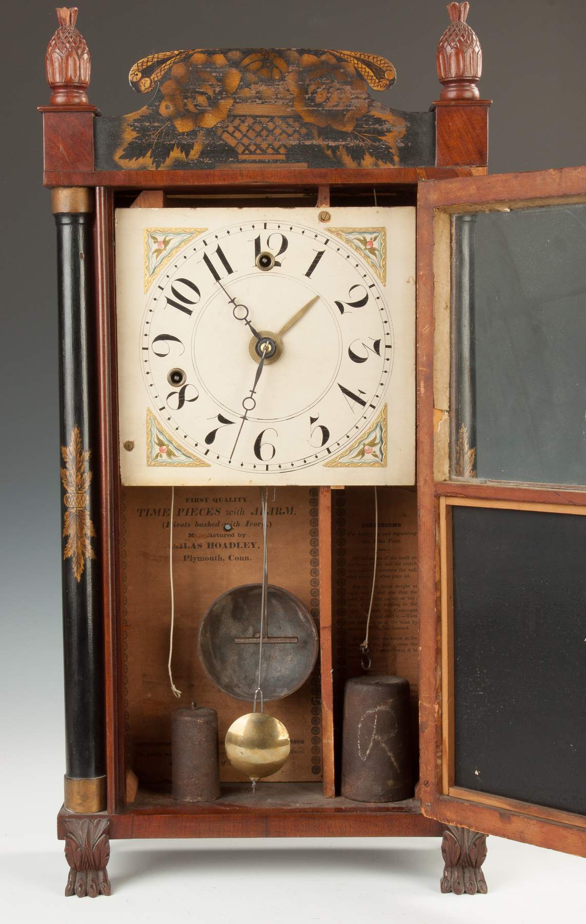 Silas Hoadley Miniature Shelf Clock | Cottone Auctions