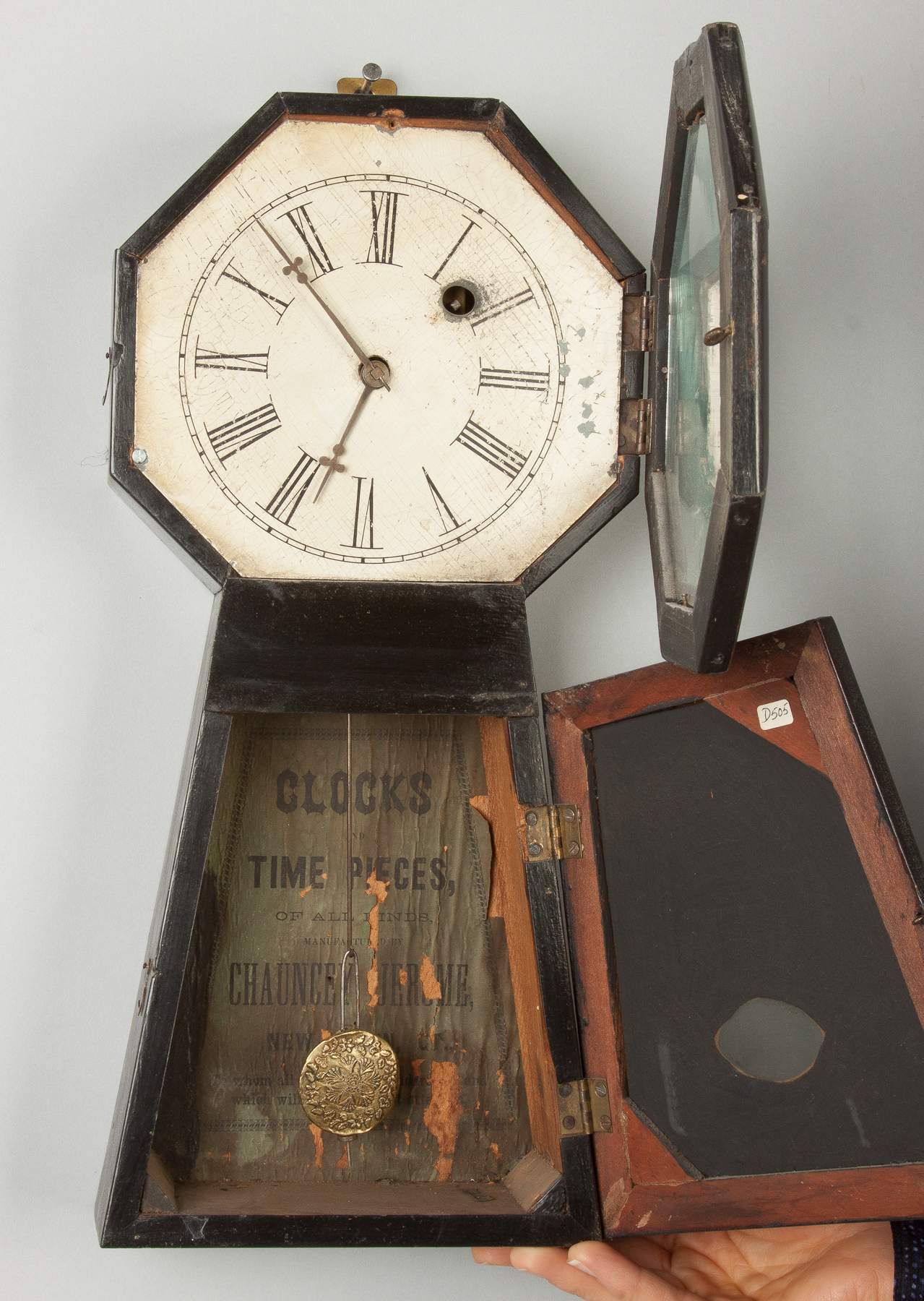 Rare Chauncey Jerome Keyhole Wall Clock | Cottone Auctions