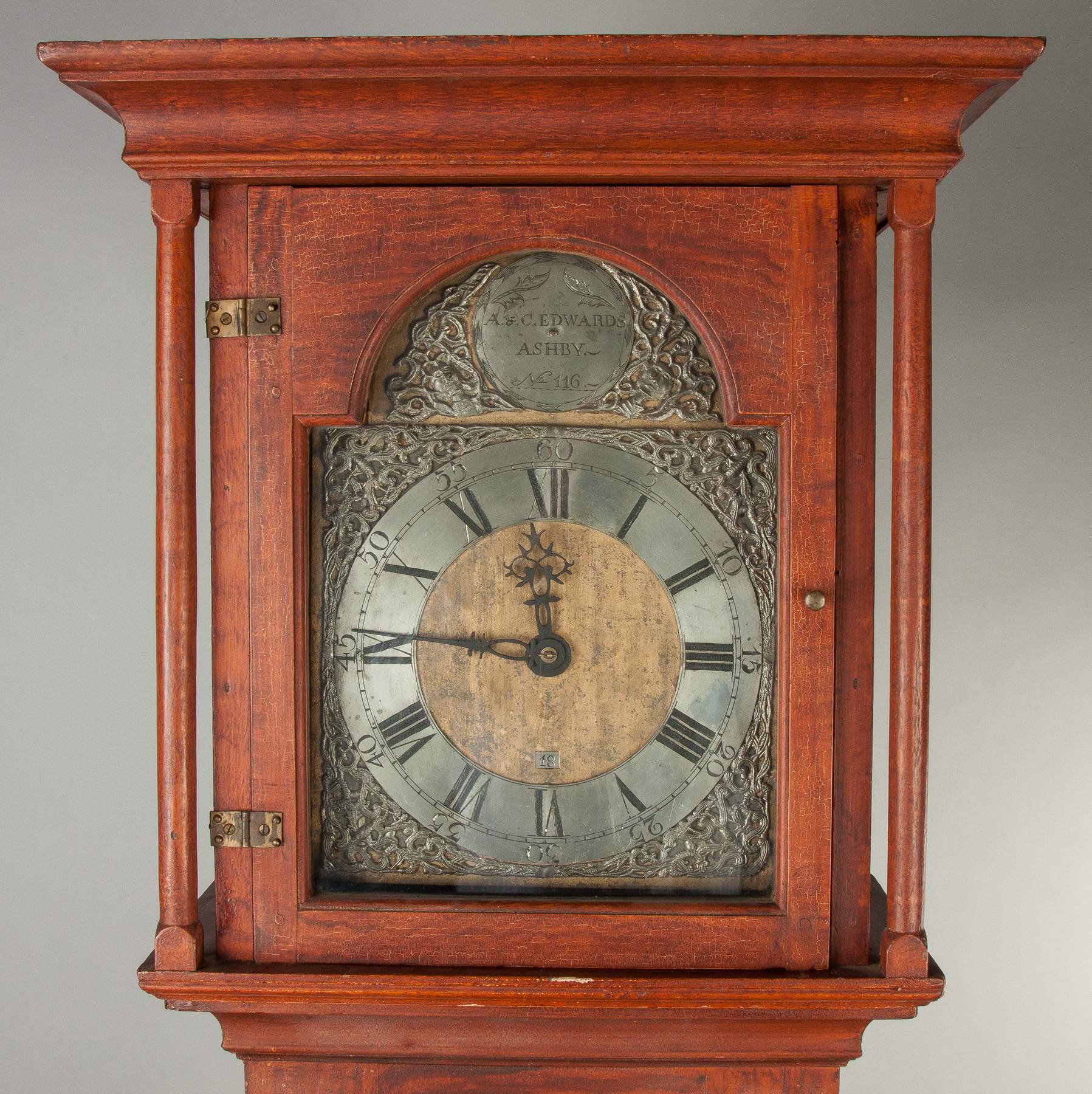 A & C Edwards Tall Case Clock, Ashby, MA | Cottone Auctions