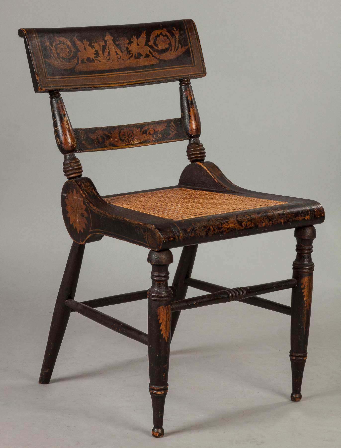 Set of Five Stenciled & Painted Baltimore Side Chairs | Cottone Auctions