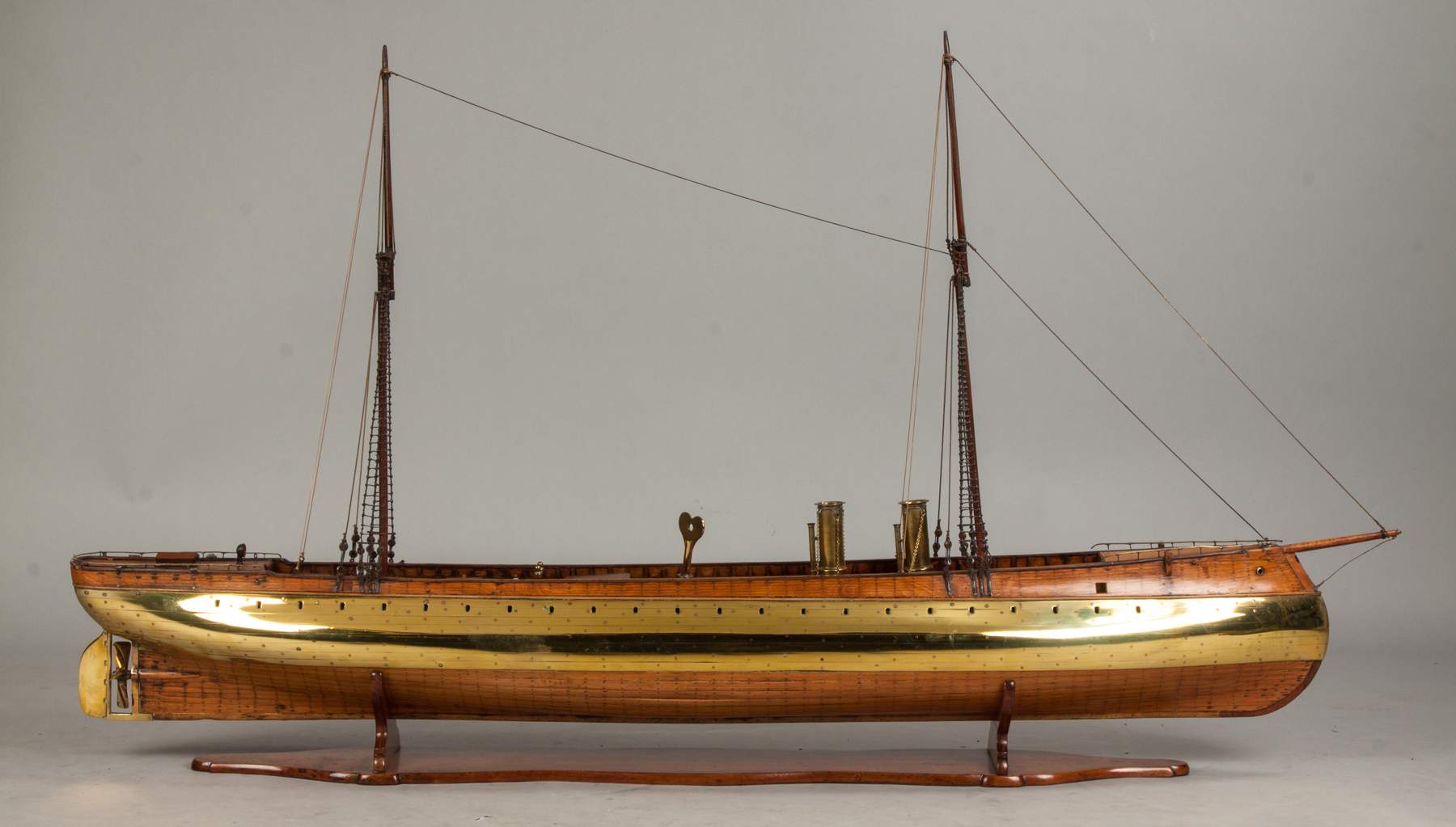 Fine & Rare English Clockwork Windsor Ship Model | Cottone Auctions