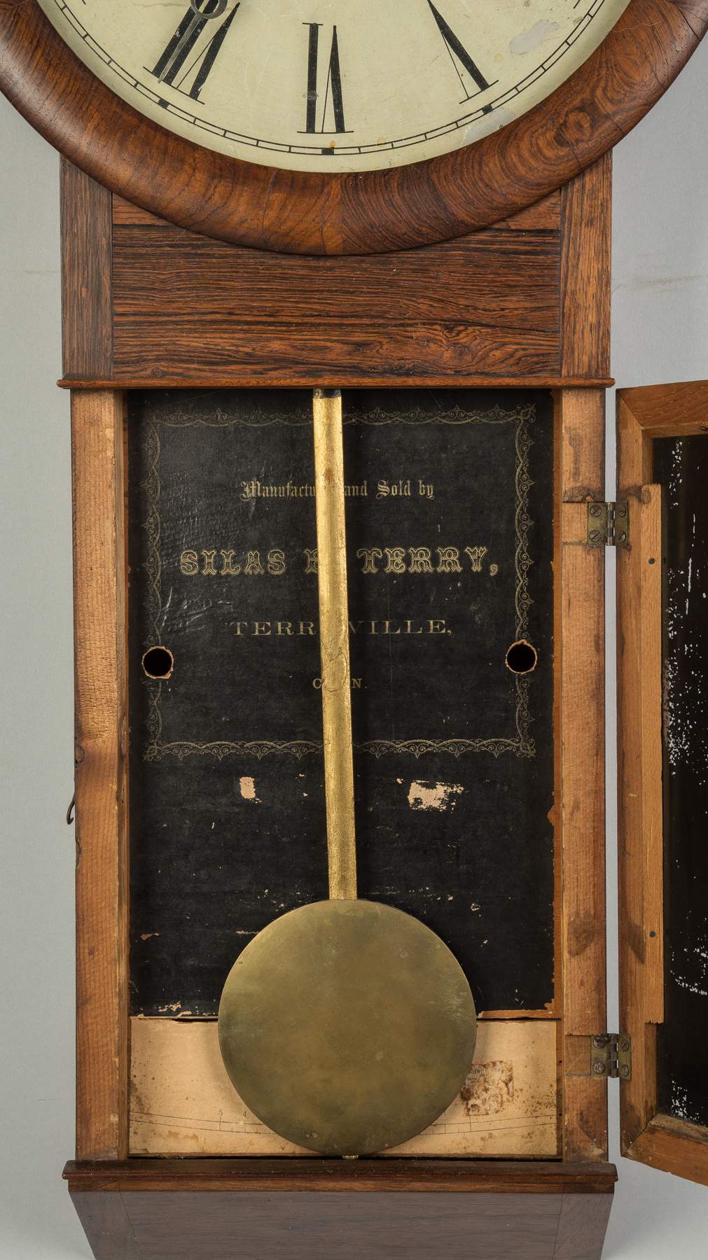 Silas B. Terry Wall Regulator, Terryville, CT | Cottone Auctions