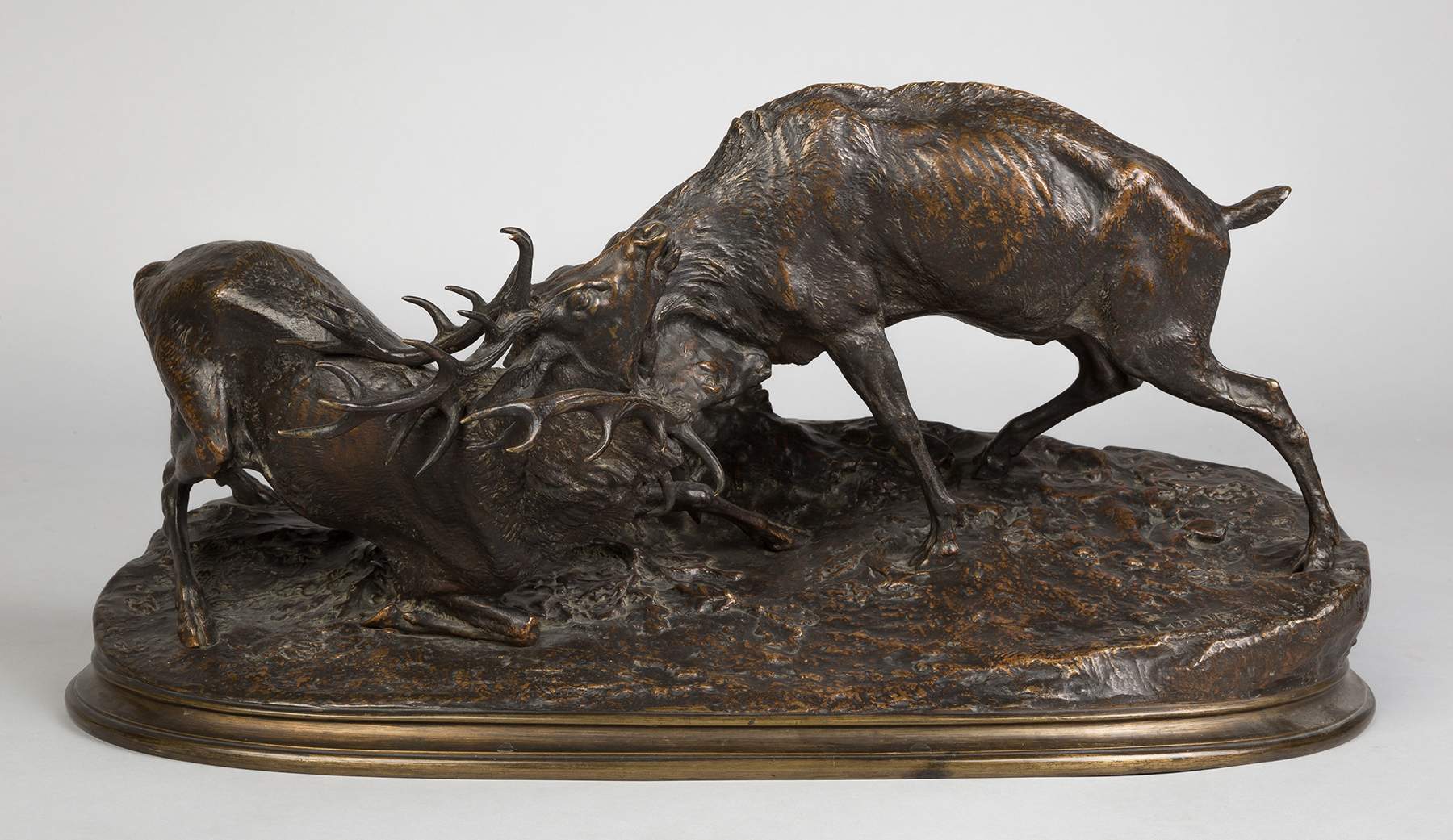 Pierre Jules (PJ) Mene (French, 1810-1879) Bronze Stags | Cottone Auctions