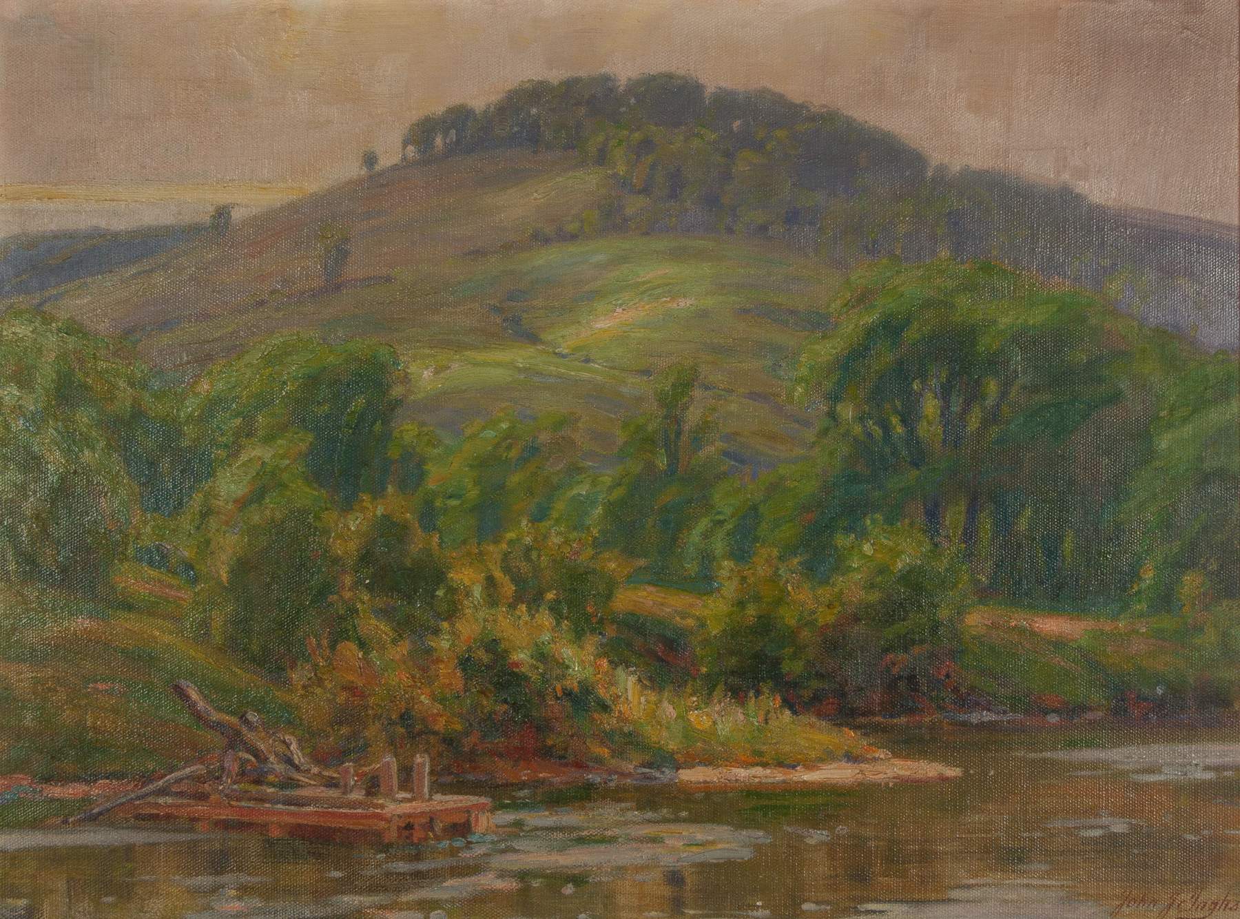 John J. Inglis (American, 1867-1946) Stream with Landscape | Cottone ...