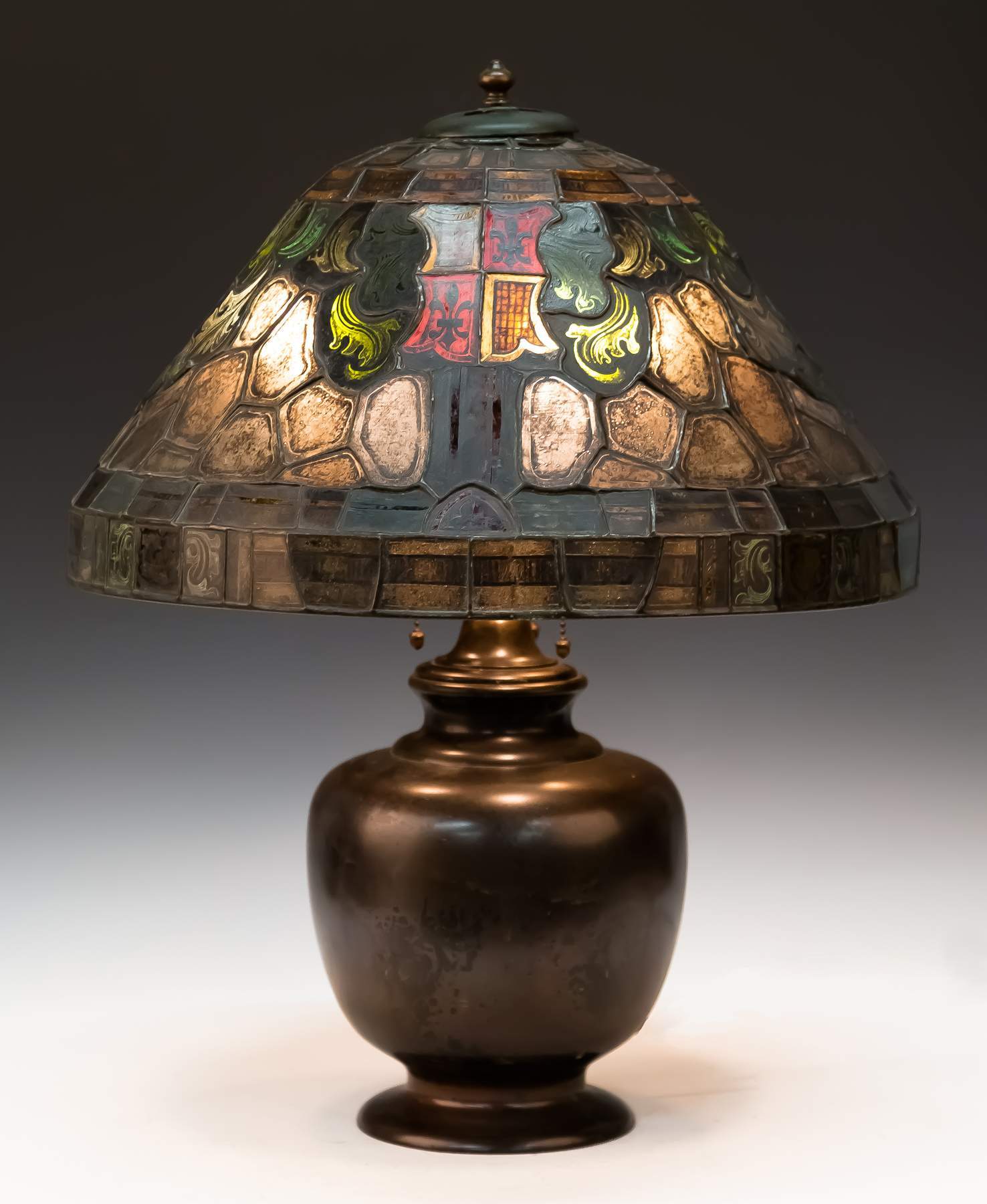 Duffner and Kimberly Leaded and Stained Glass Table Lamp | Cottone Auctions