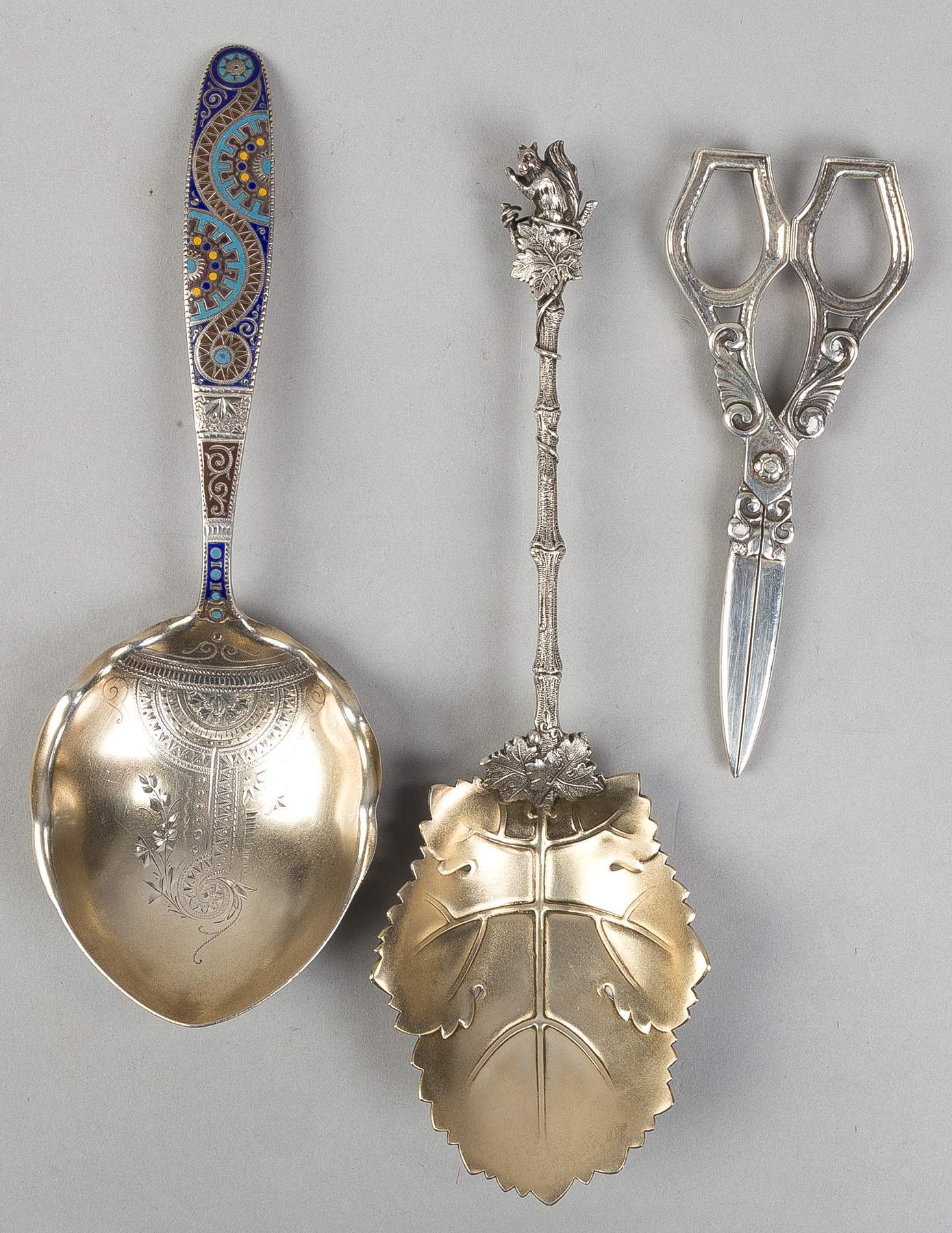 Gorham Spoons & Grape Scissors | Cottone Auctions
