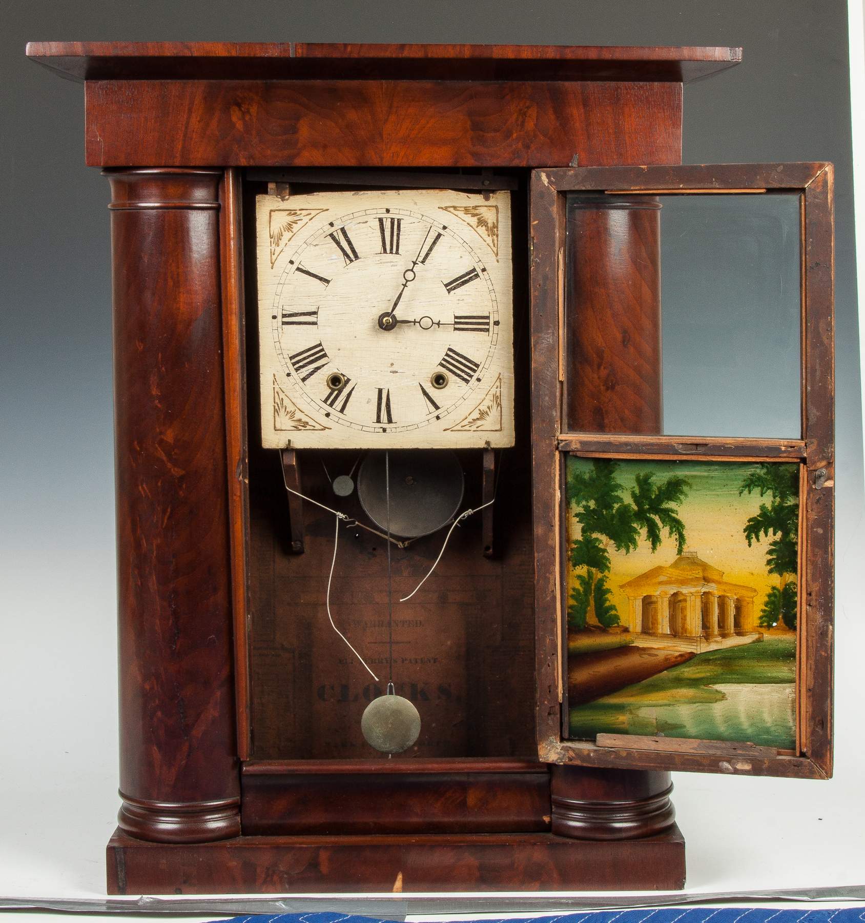Mark Levenworth Empire Faux Hollow Column Shelf Clock, Waterbury, CT ...